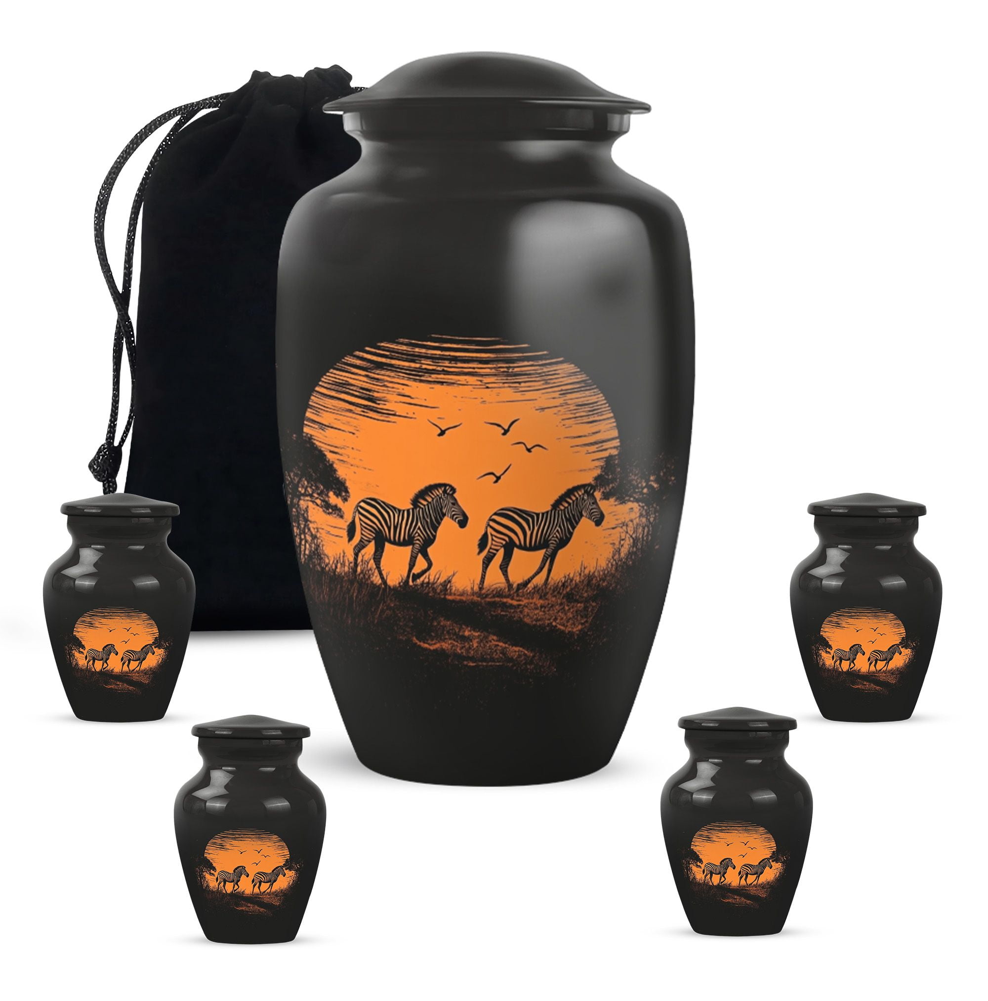 KARYLIZ Zebra Urn For Ashes For Women, Urns For Human Ashes Adult ...