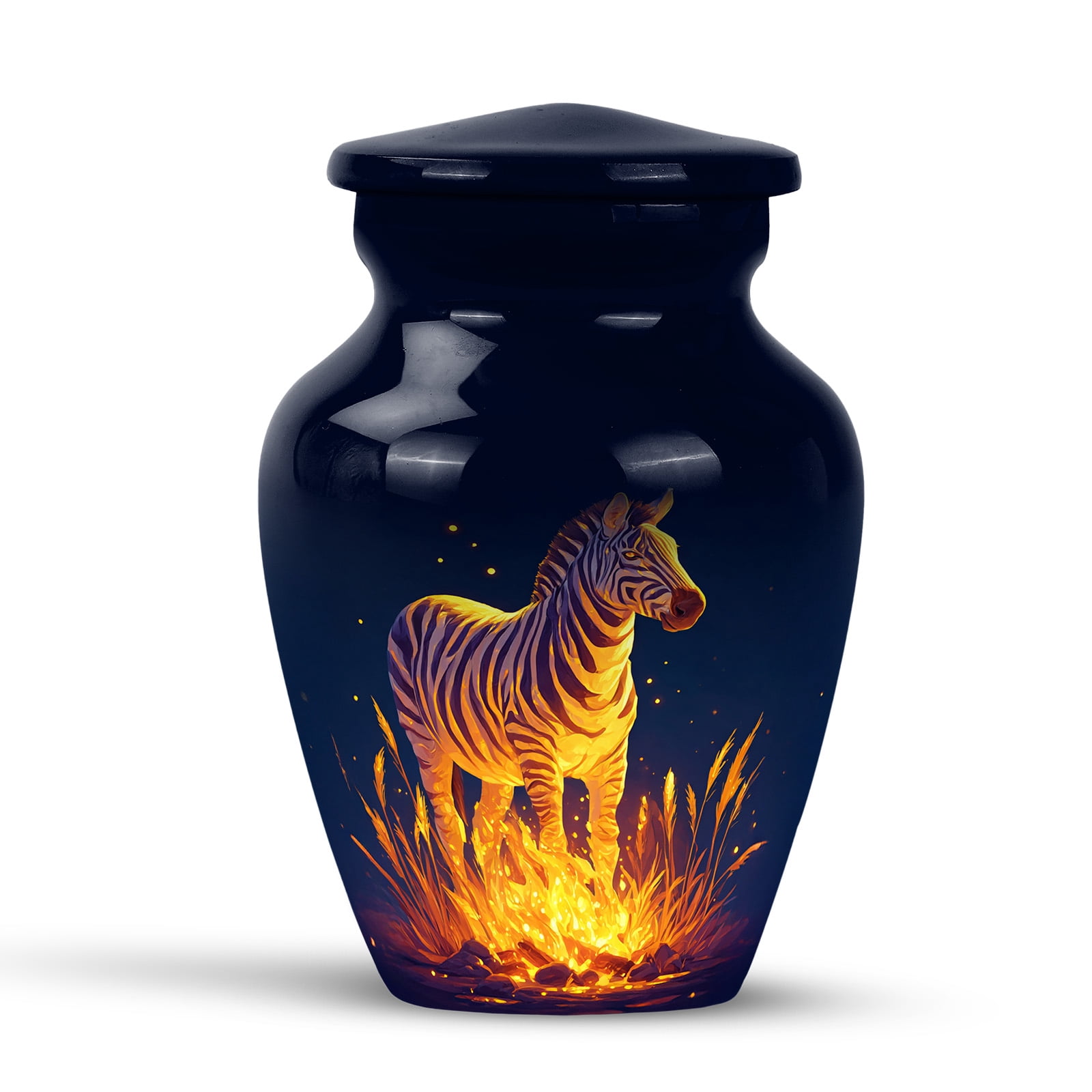 KARYLIZ Zebra Urns for Human Ashes Adult Man - Dark Blue Urn for Ashes ...