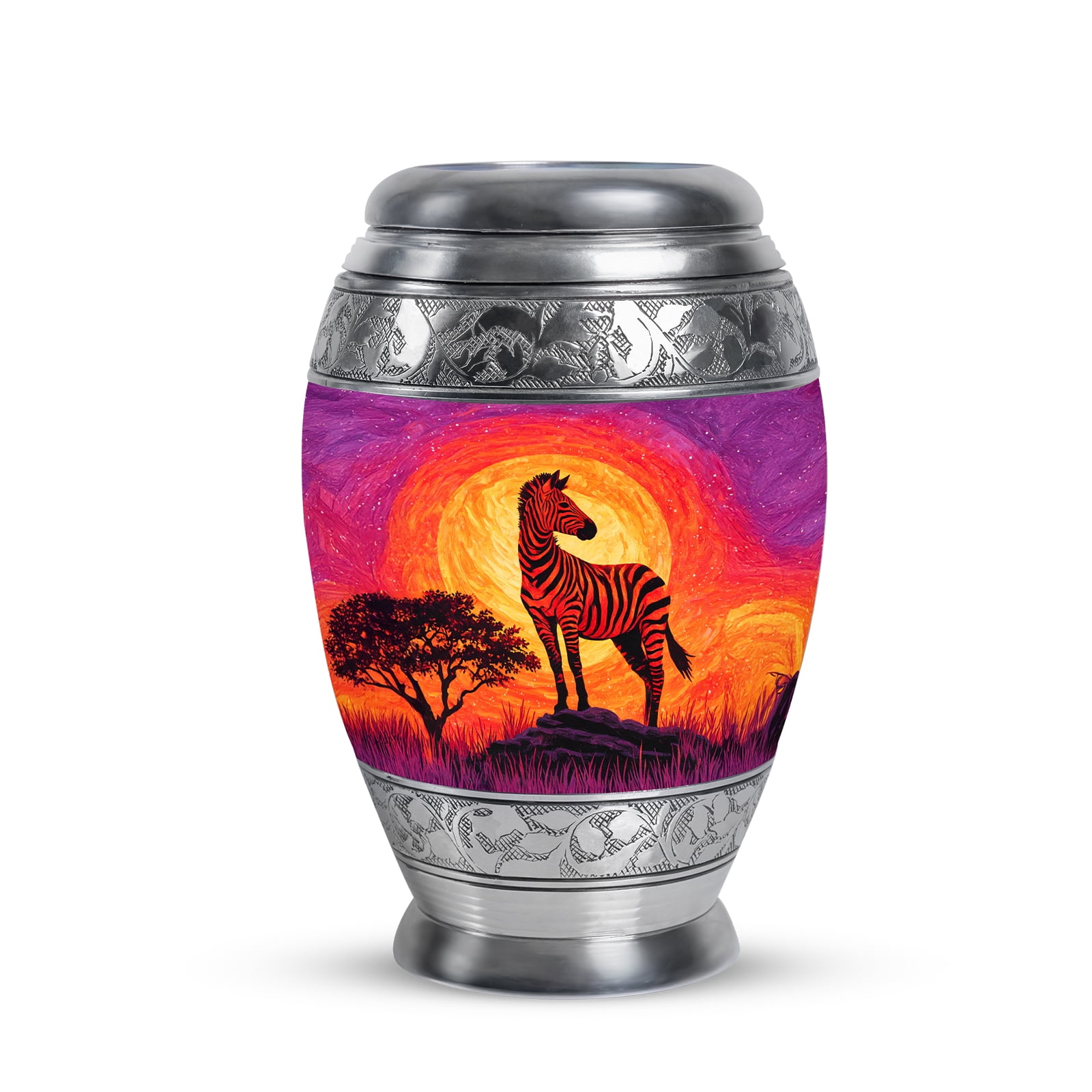 KARYLIZ Zebra Urns for Human Ashes Adult Man - Zebra at Sunset Urn for ...