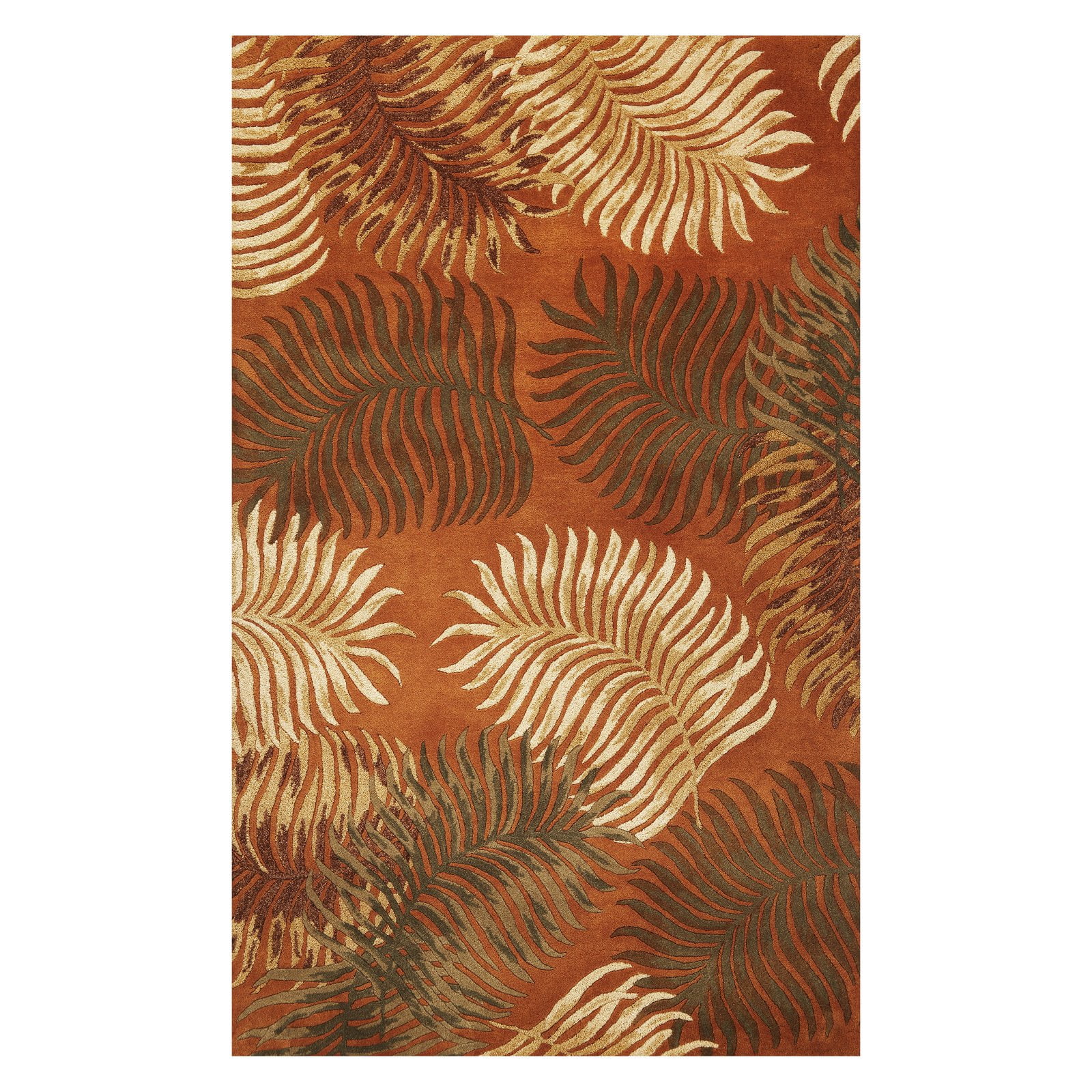 Havana 2623 Rust Fern View size - 5 ft. by 8 ft. - Walmart.com
