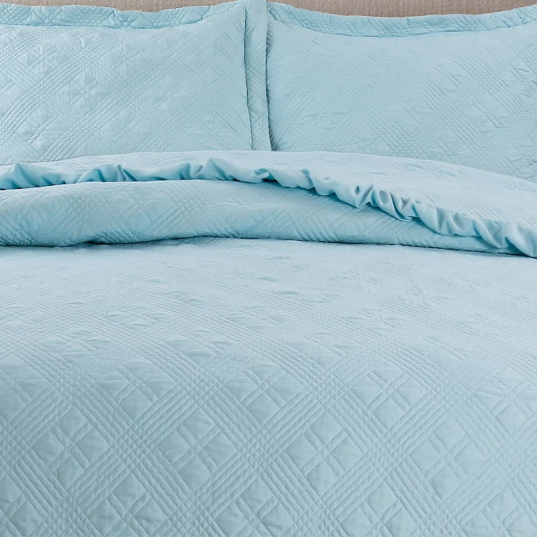 KASENTEX Soft Microfiber Quilt Set Machine Washable Bedspread All ...