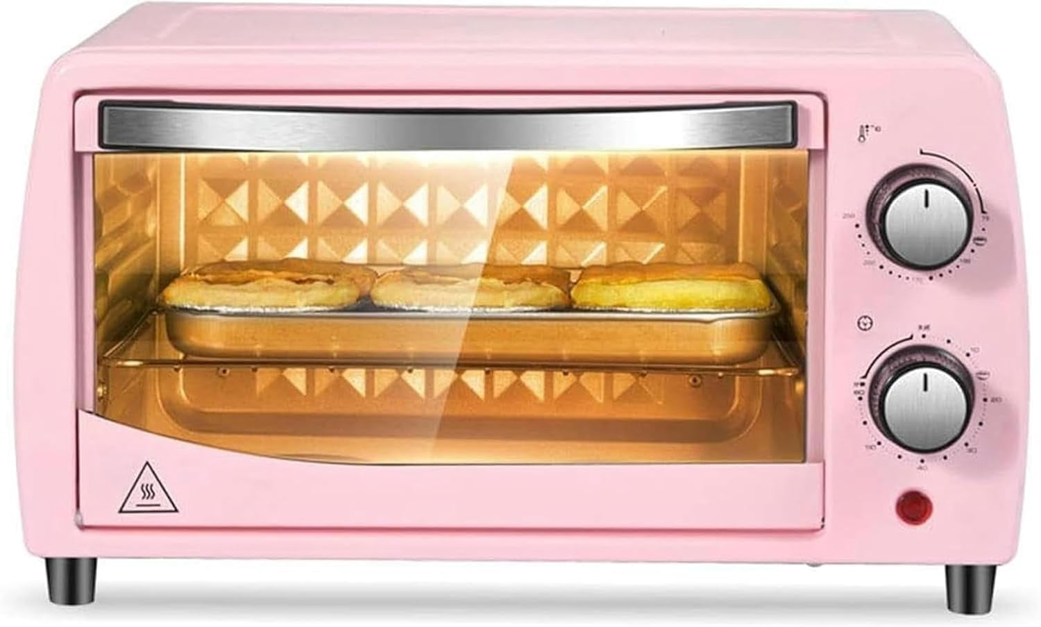 KASGMU 10L Mini Toaster Oven (Pink) – Bake Bread, Grill Pizza & More ...