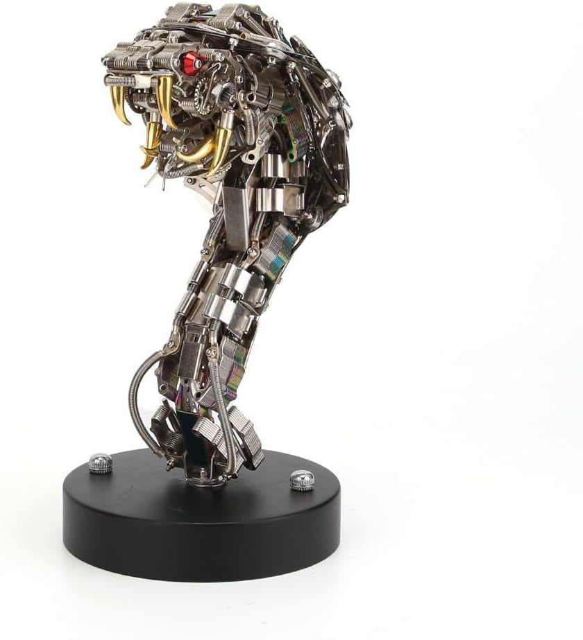 KASGMU 3D Metal Puzzle Kit for Adults, Half-Body Serpent Statue ...