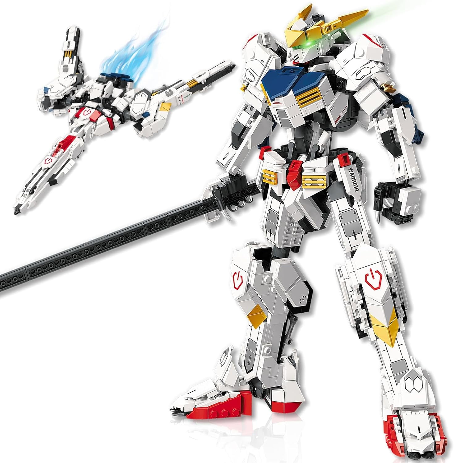 KASGMU 952-Piece Transforming Action Model - Warrior Mech & Fighter Jet ...
