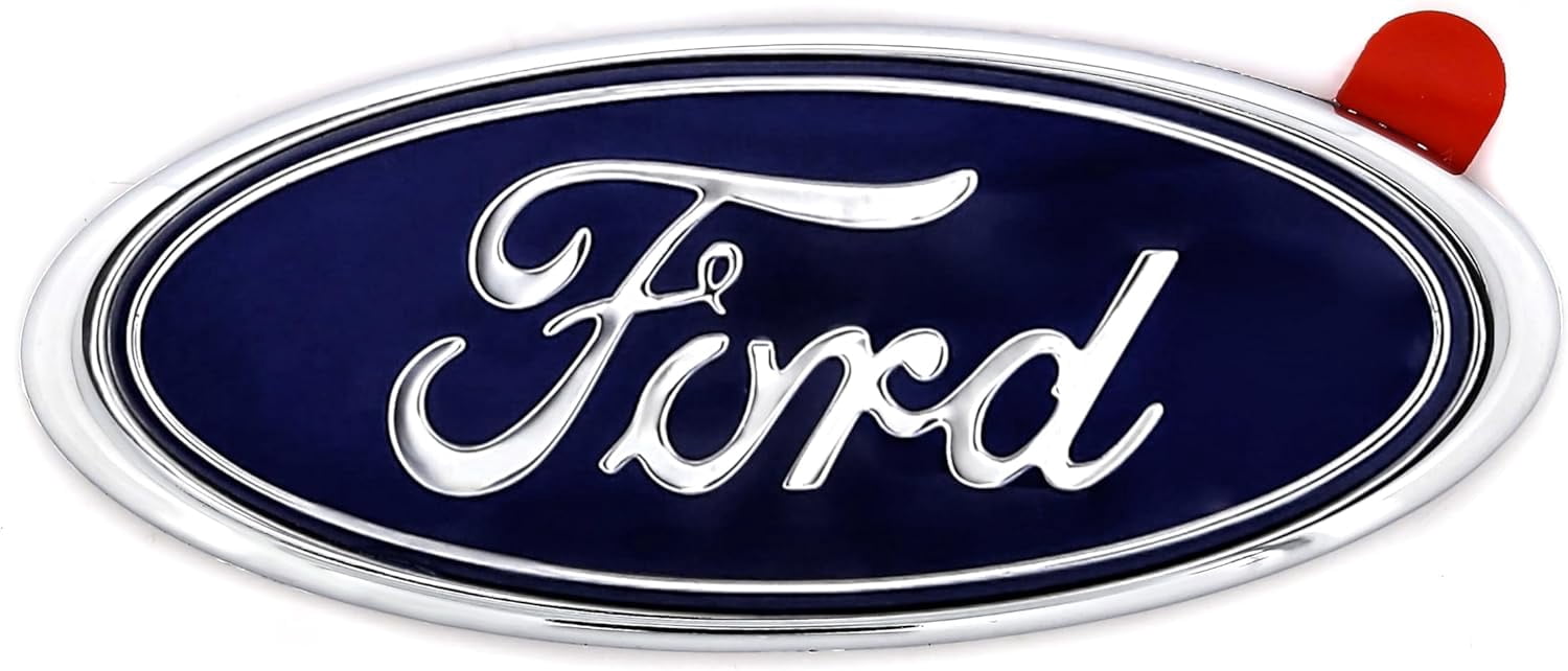 KASGMU Blue Oval Decorative Logo Chrome Plated Plastic Emblem ...
