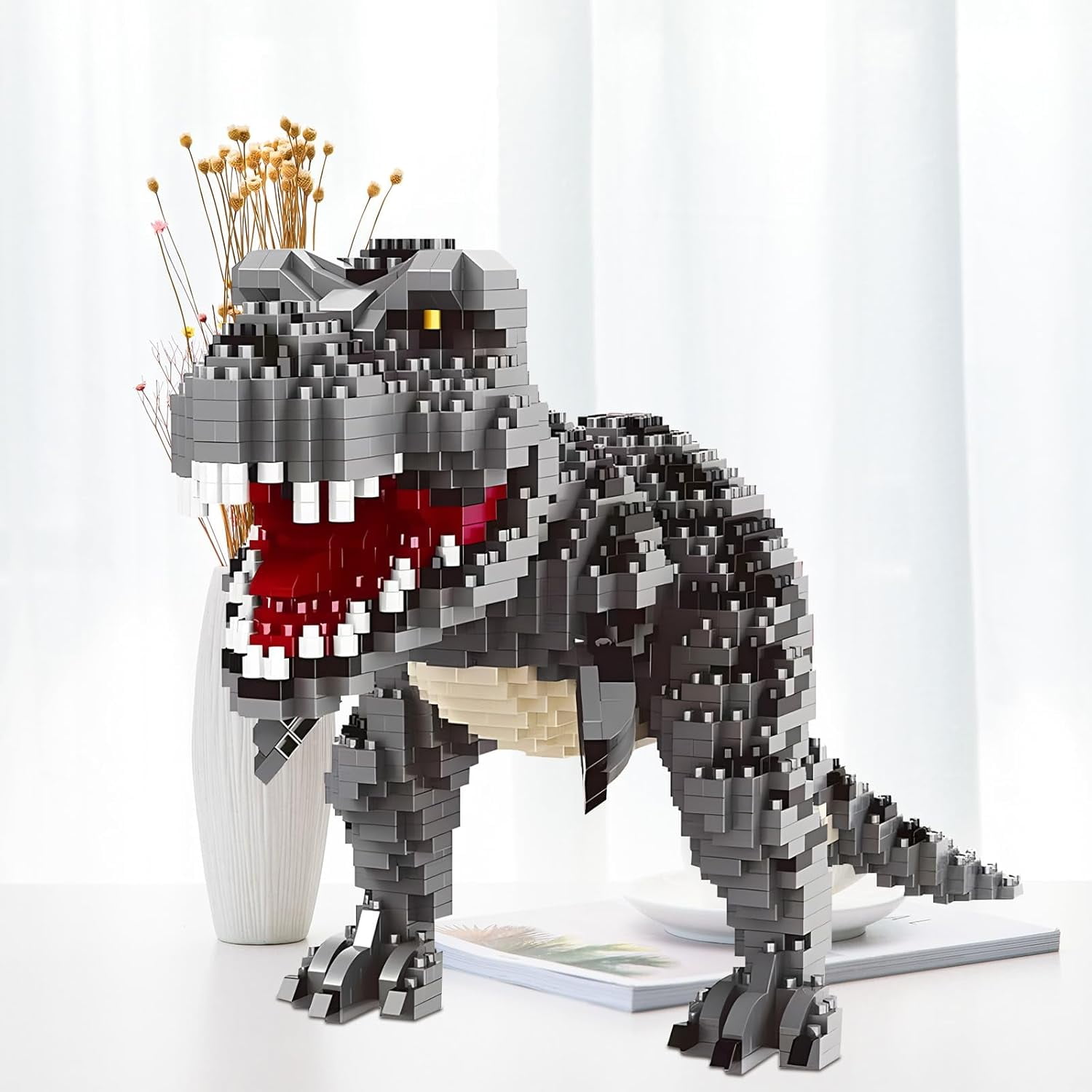 KASGMU Dinosaur Tyrannosaurus Rex Model Decor Micro Mini Blocks ...