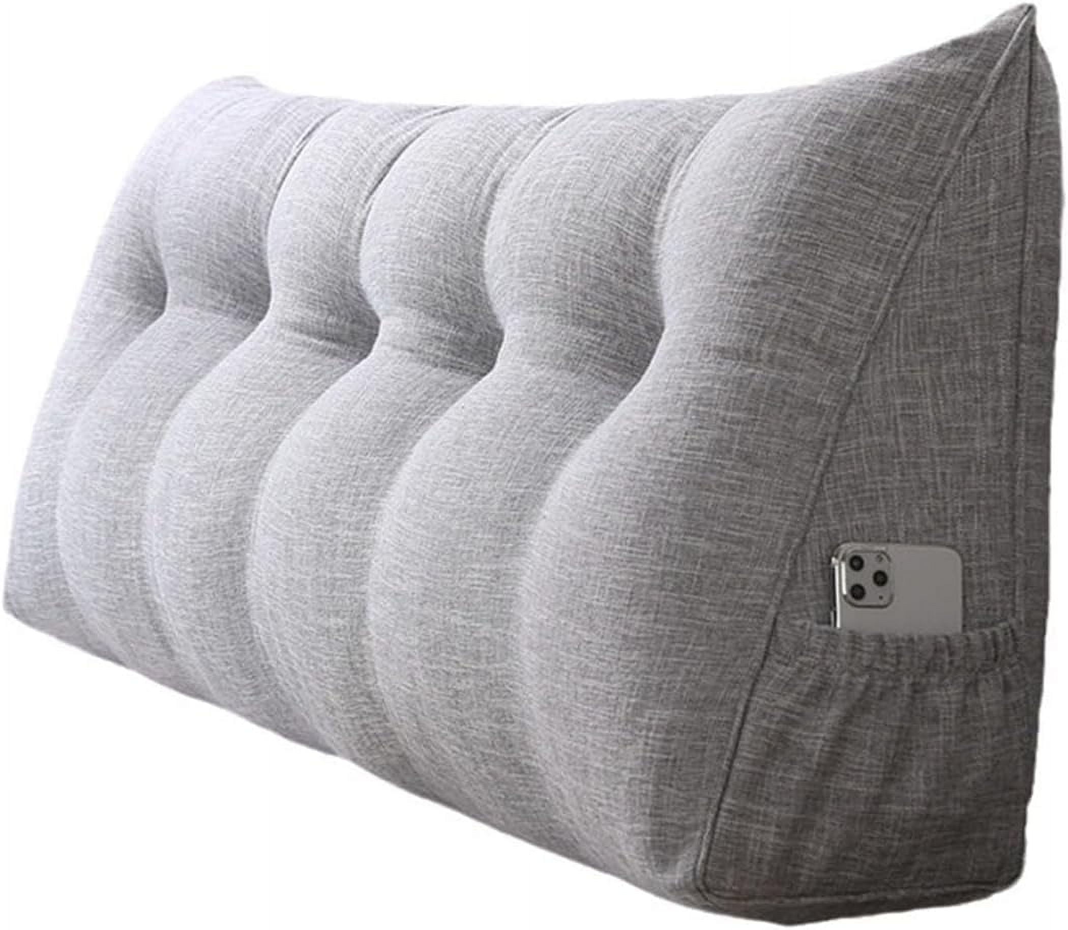 KASGMU Large Triangular Headboard Pillow Wedge Reading Bed Rest Pillow ...