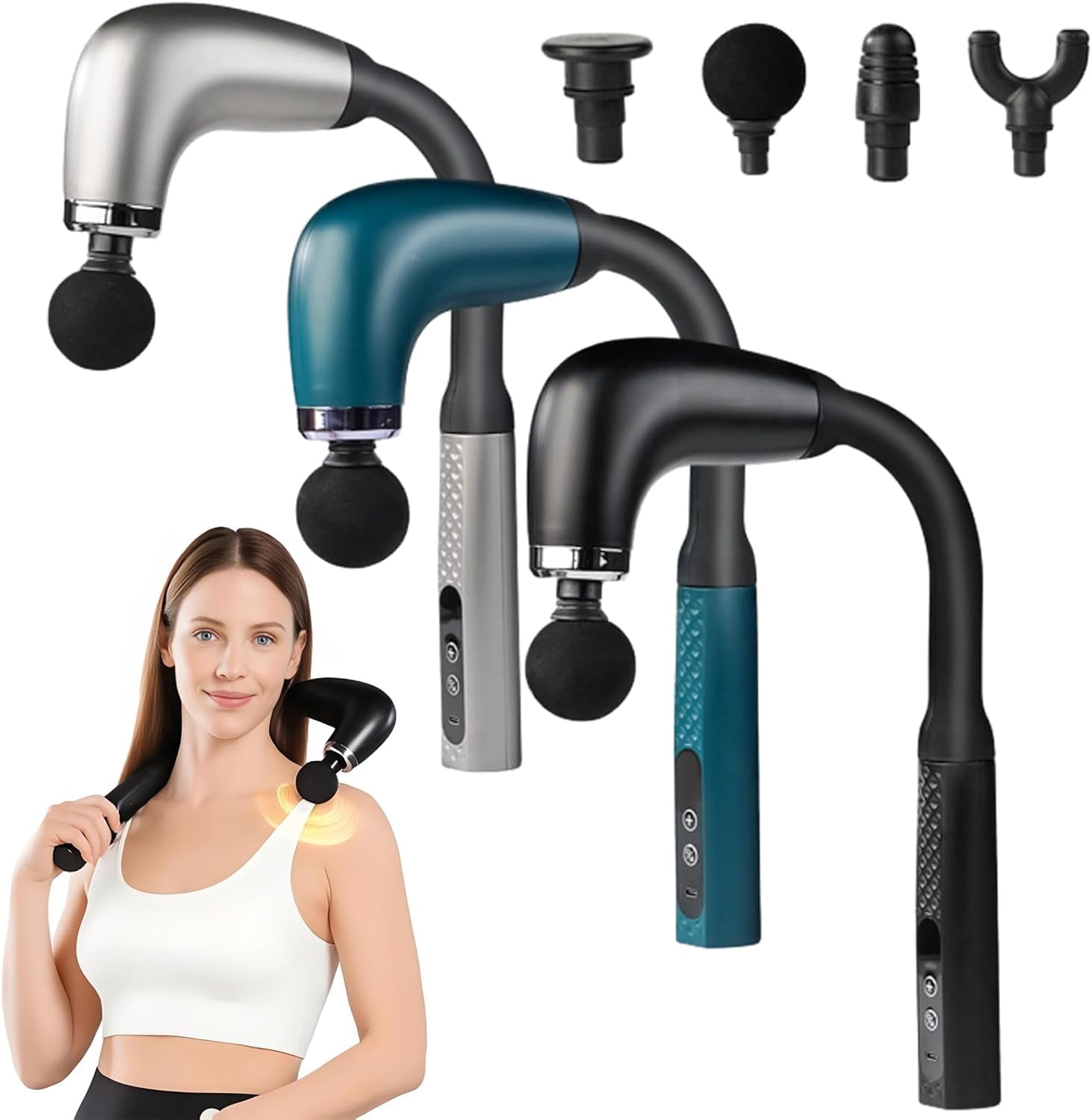 KASGMU Massage Hammer, Multi-Function Low Noise Massage Hammer Set ...