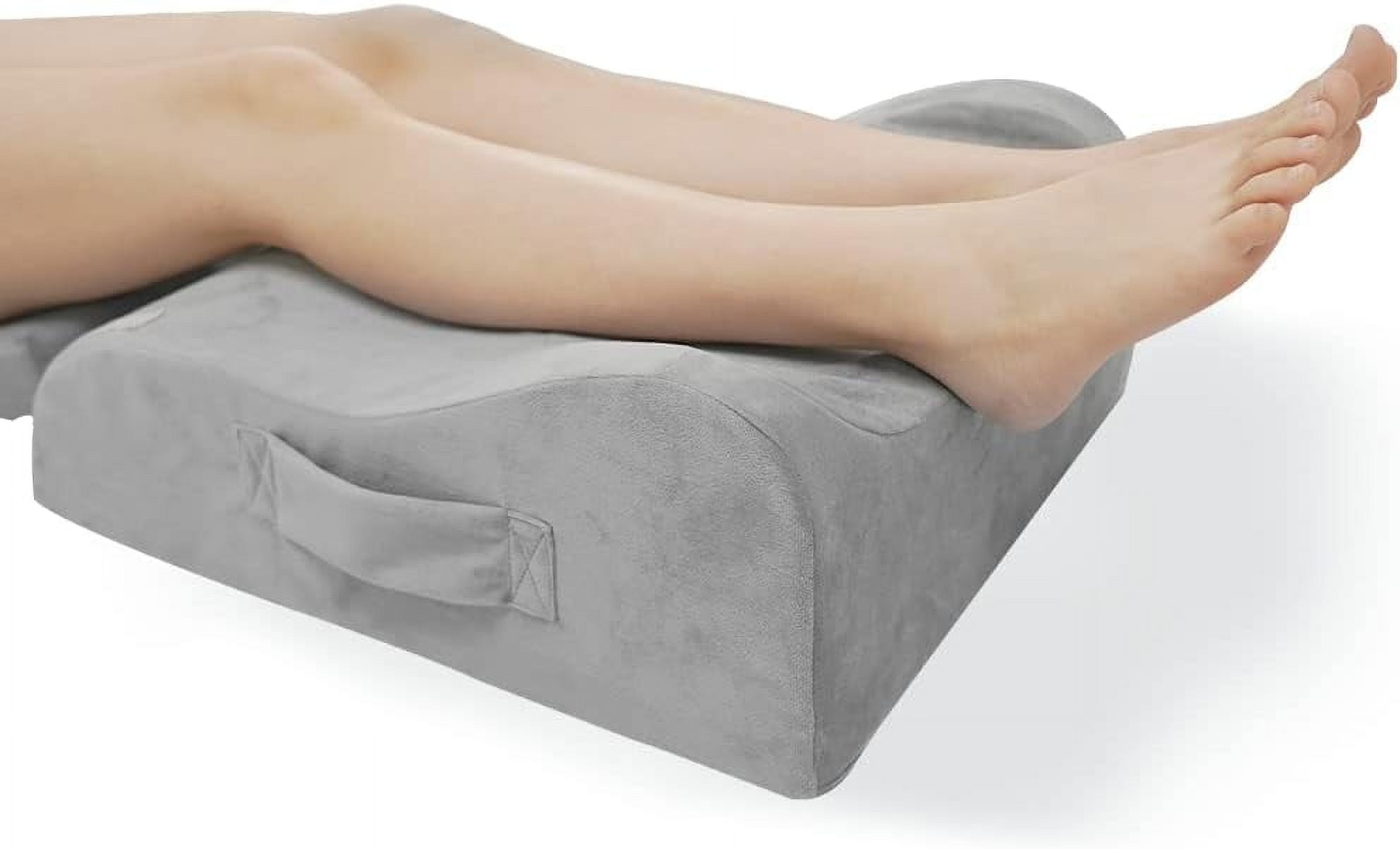 KASGMU Post-Surgery Leg Wedge - Contoured Memory Foam Support for Knee ...