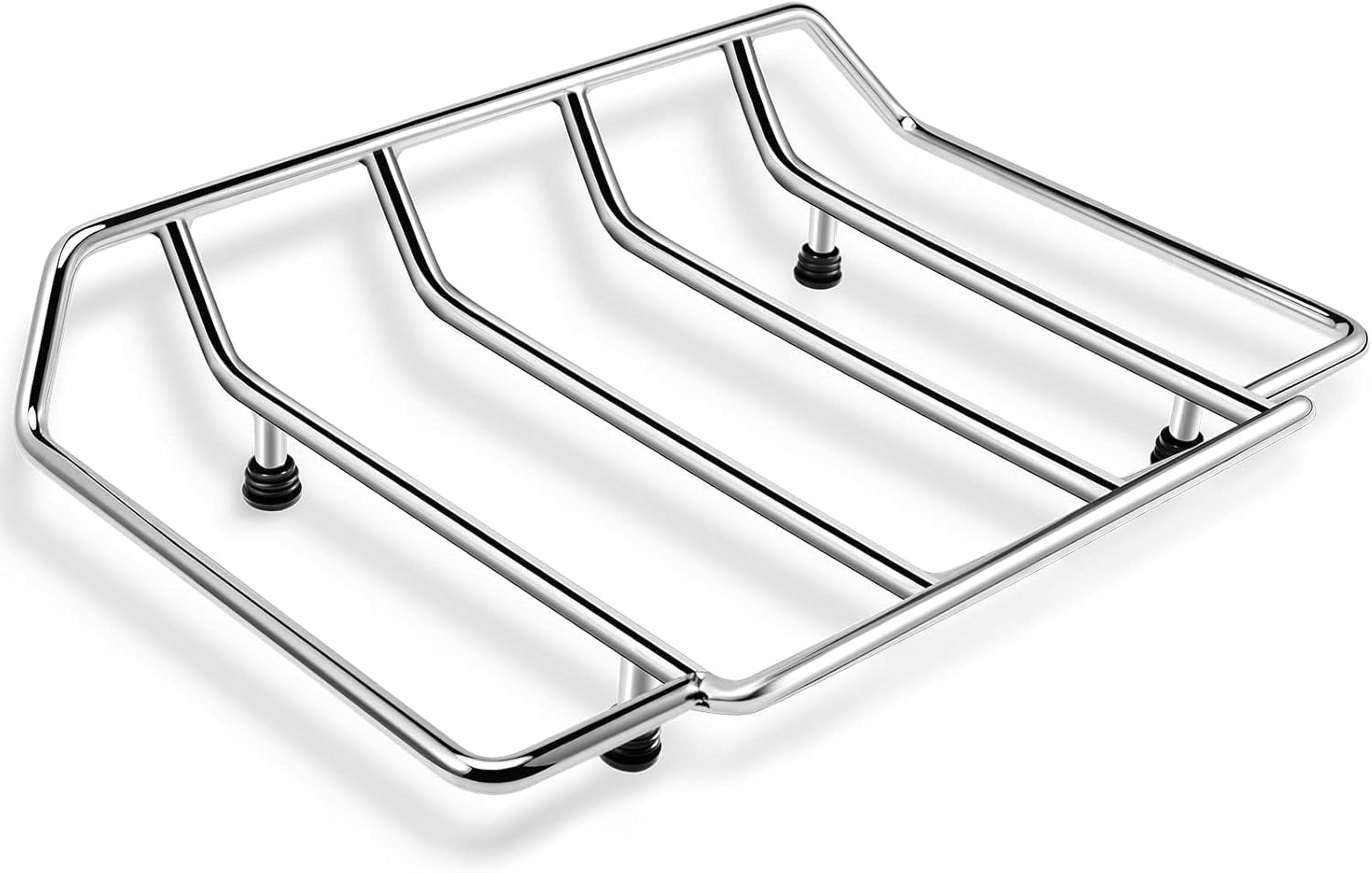 KASGMU Universal Harley Touring Rack – Chrome Top Rail Mount for Road ...