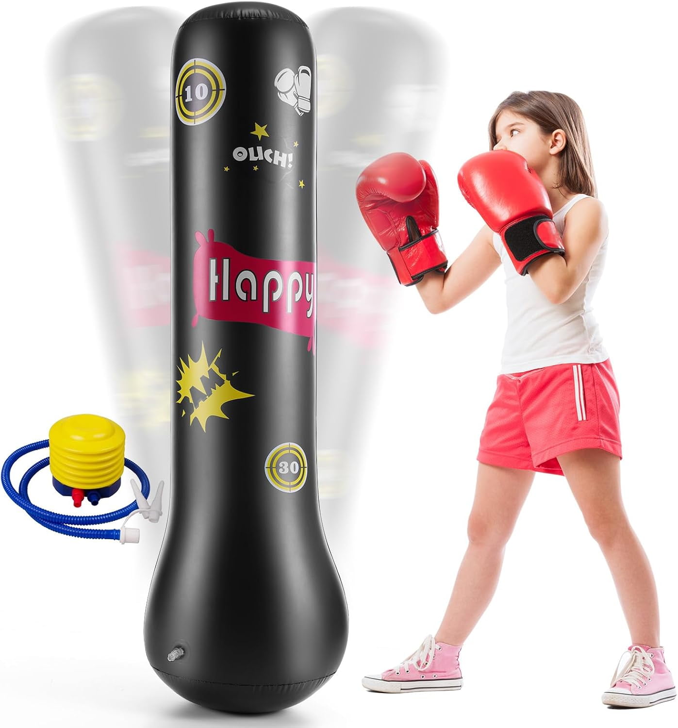 KASGMUInflatable Punching Bag for Bounce House, Freestanding Punching ...
