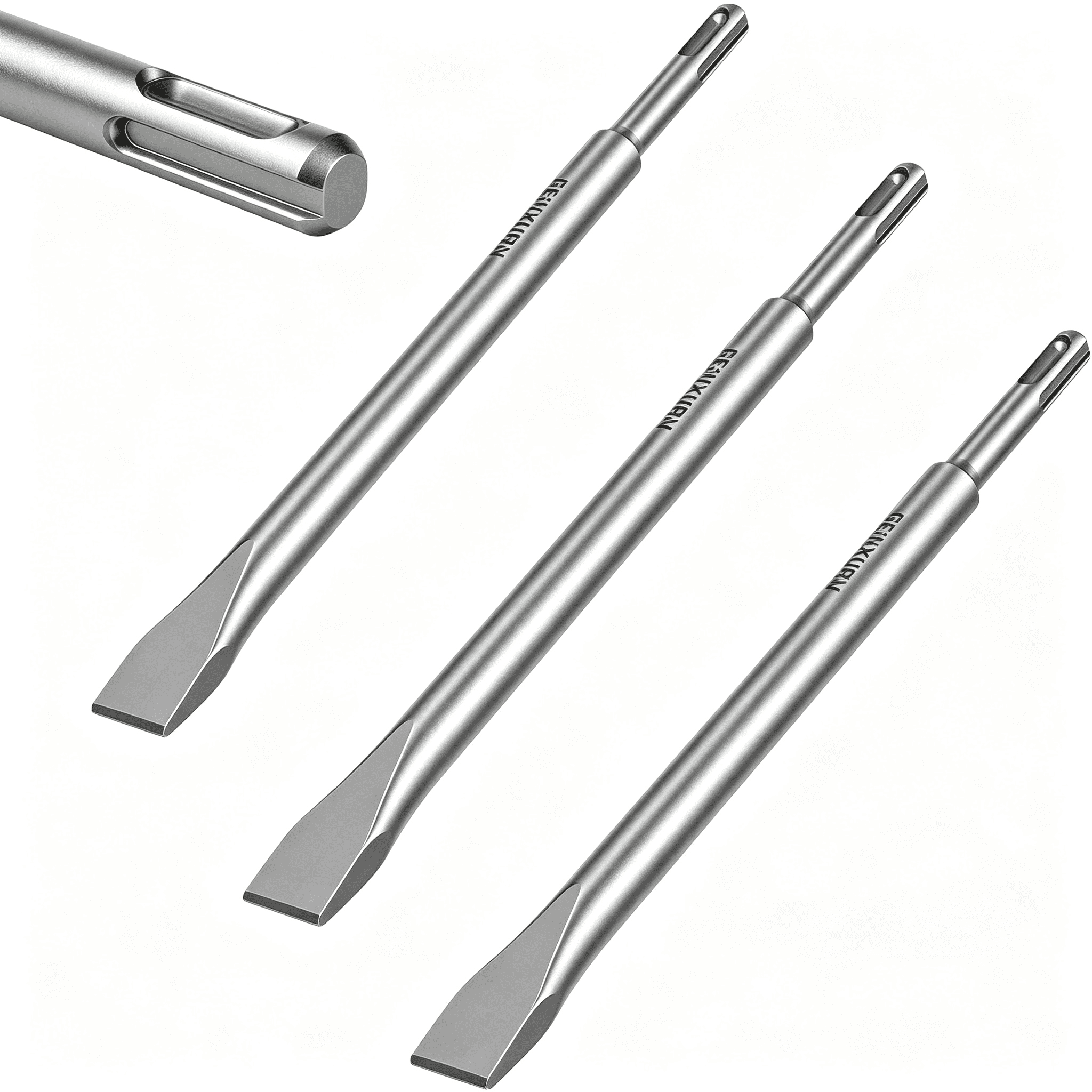 KASIU Plus Chisels,3Pcs Flat Chisels Set,40Cr Steel Masonry Chisel Bit ...