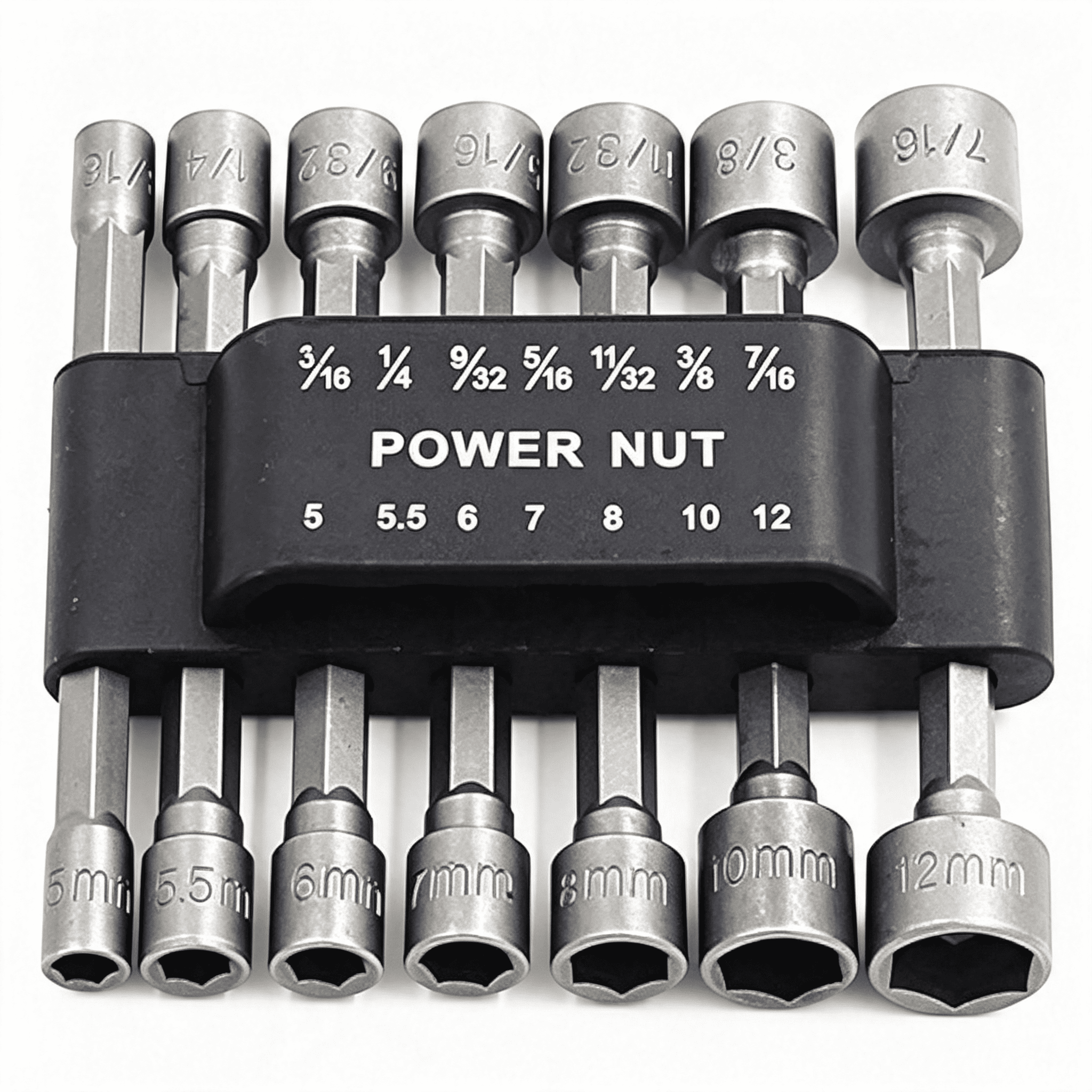 KASIU Power Nuts Driver Drill Bit Tools Set Metric Socket Wrench Screw ...