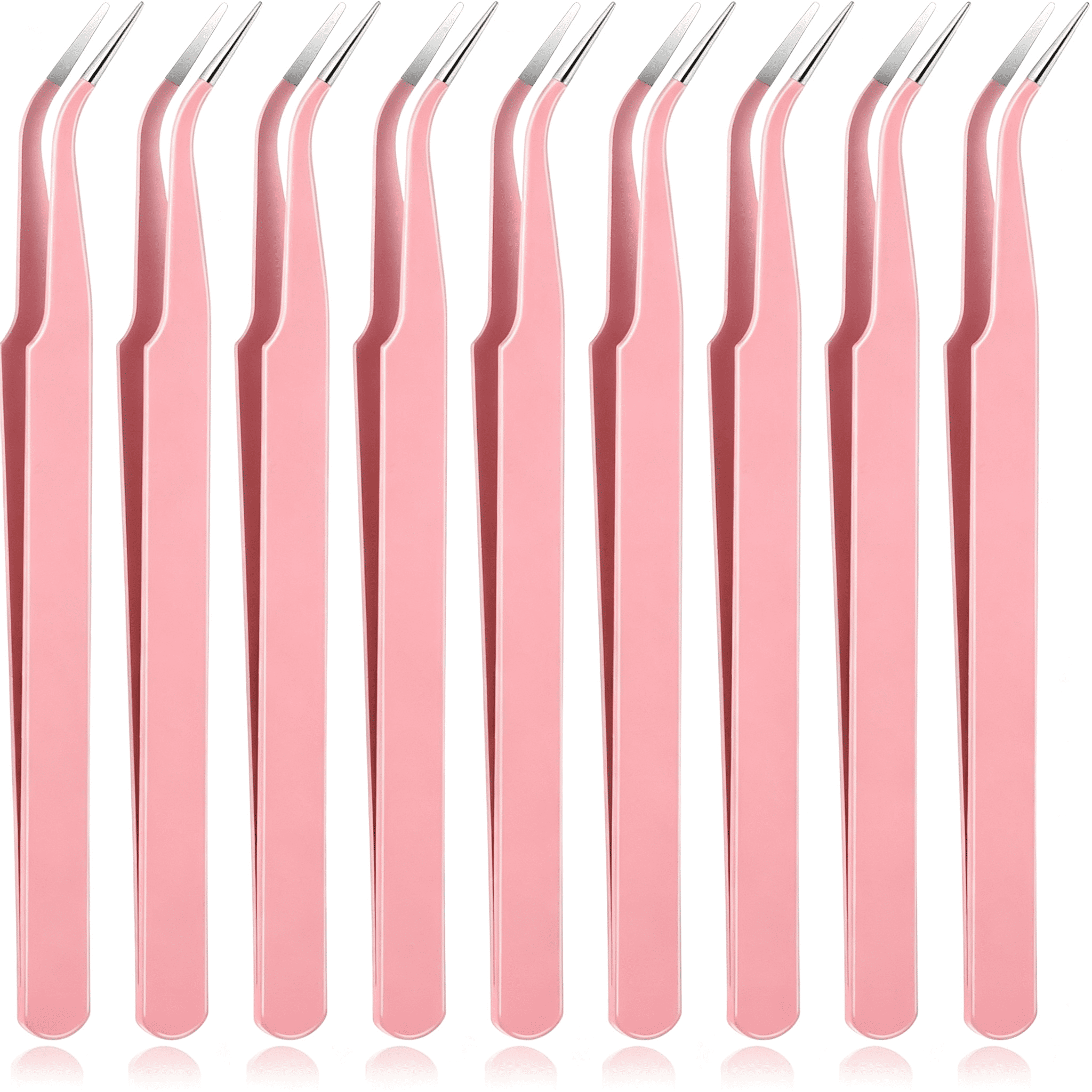 KASIU Precision Tweezers Stainless Steel Craft Tweezers Crafting Curved ...