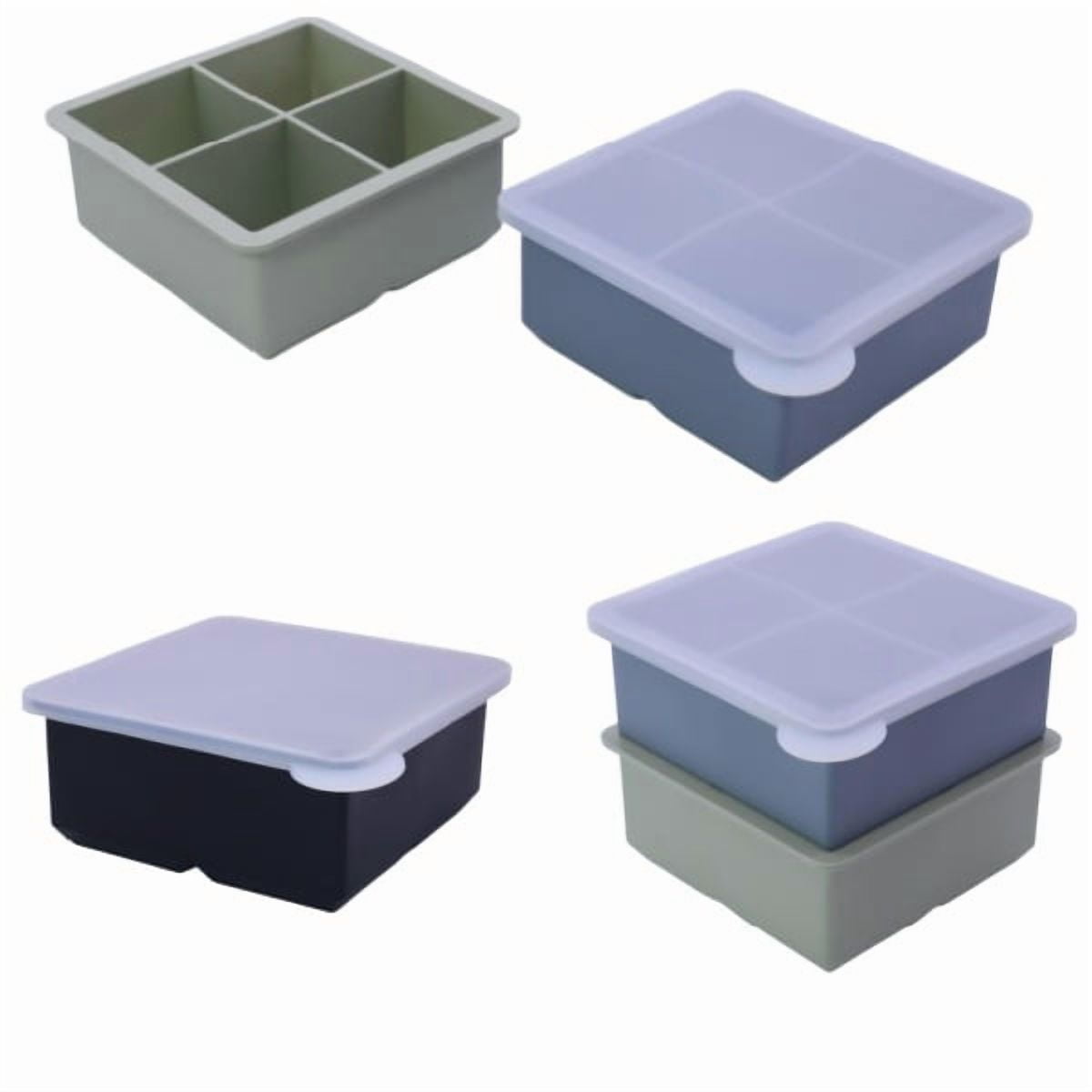 KASOYO Small Ice Cube Trays with Stylish Morandi Blue Design, Durable ...