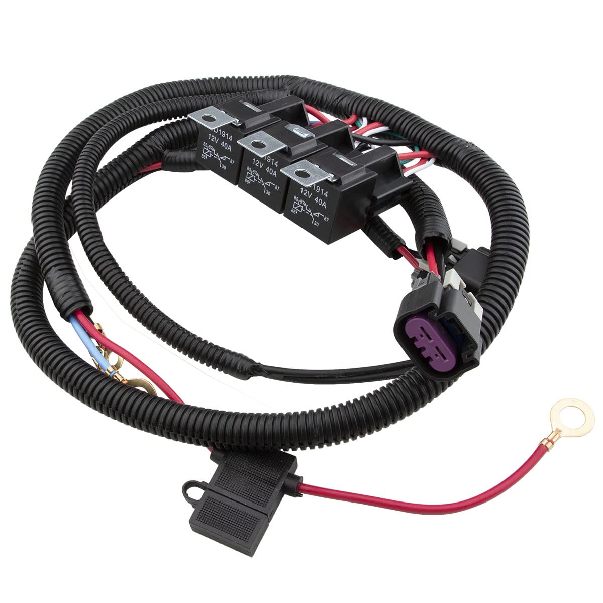 KASturrboo Dual Electric Fan Upgrade Wiring Harness Fits GM 1999– 2006 ...