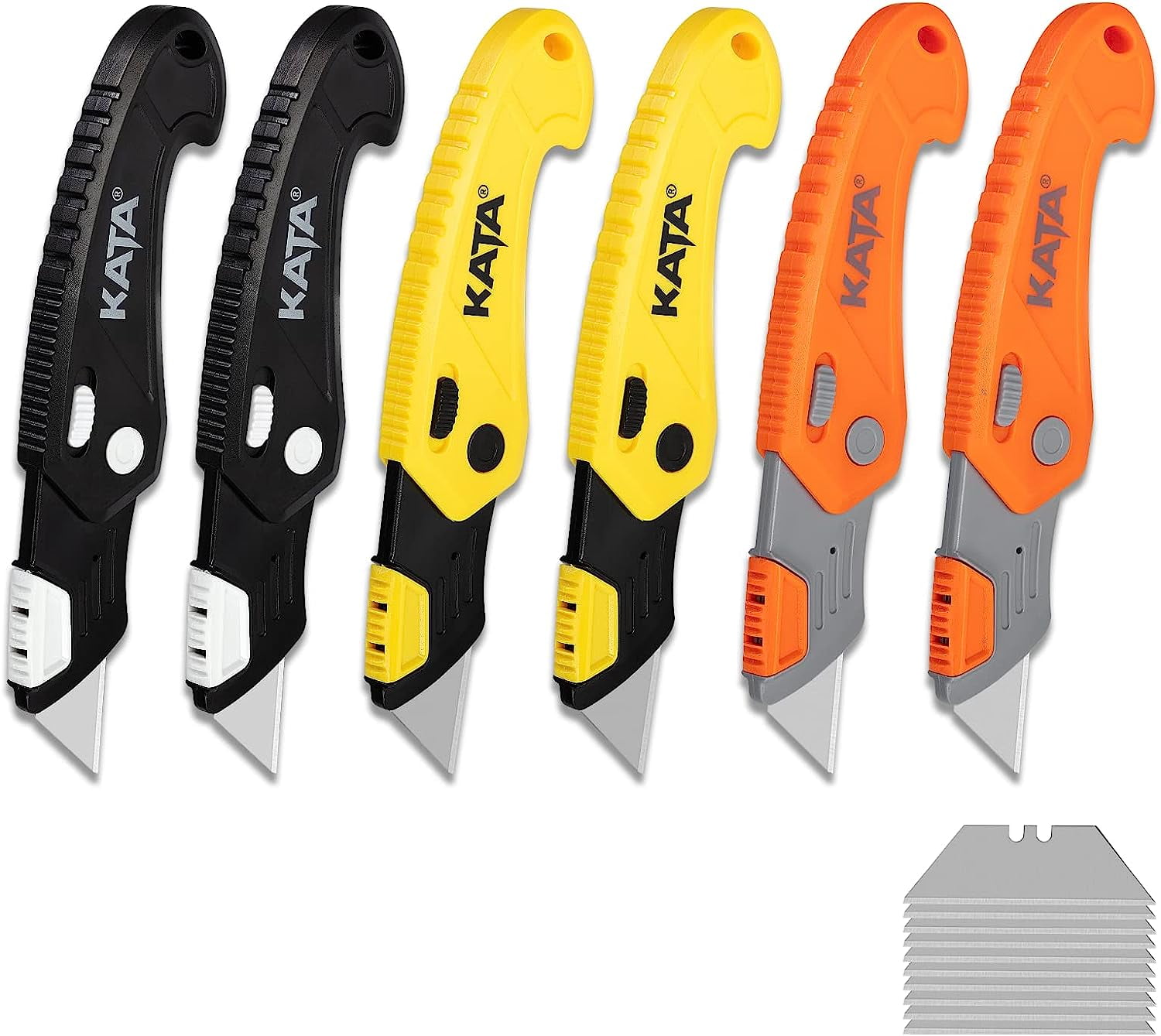 KATA 6-Pack Folding Utility Knives, Box Cutters with Quick Change ...