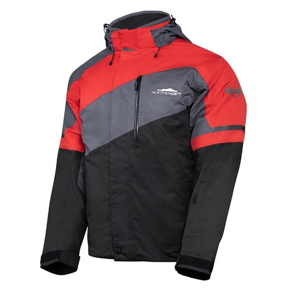 Katahdin Recon Mens Snow Jacket Black/Gray/Red LG - Walmart.com