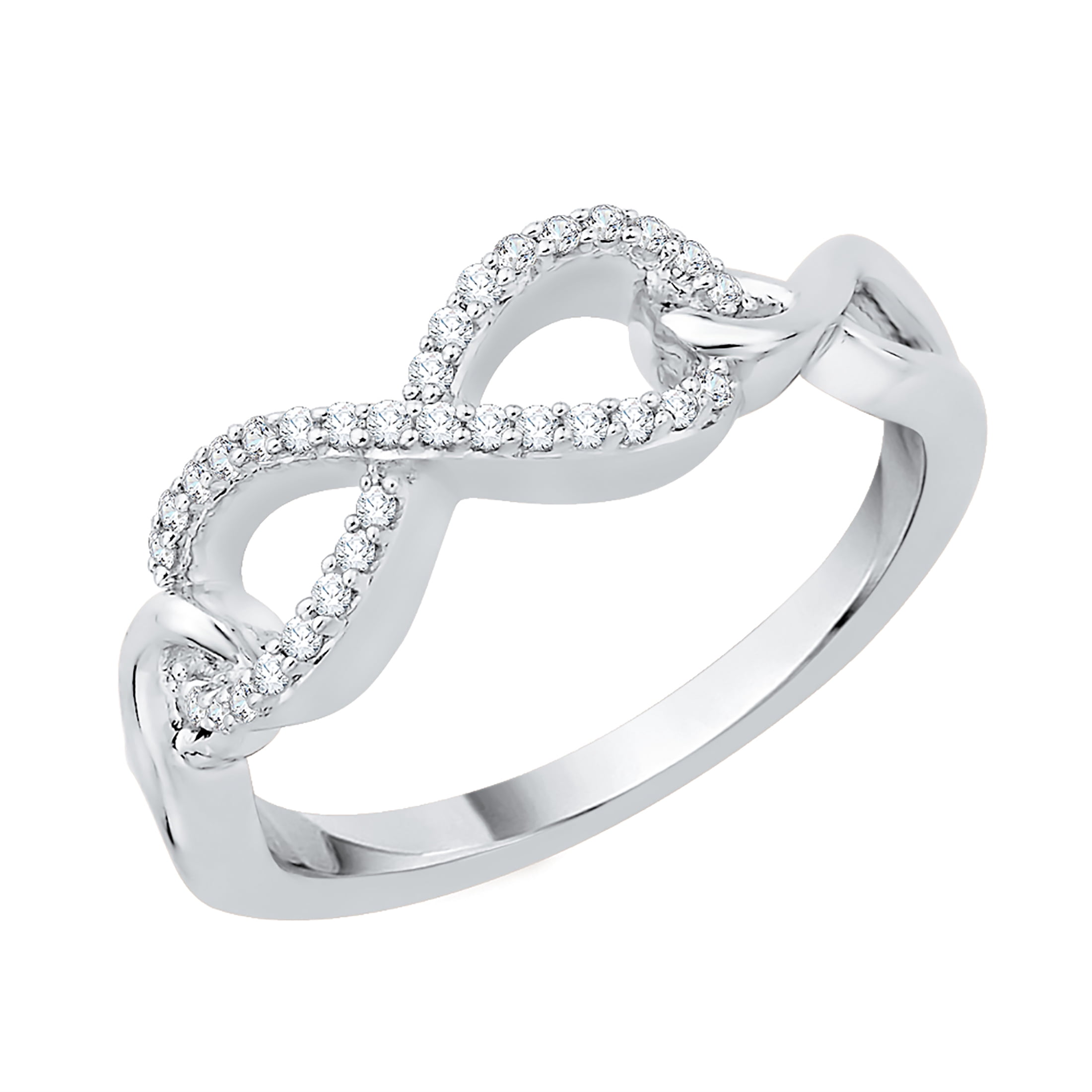 KATARINA Infinity Diamond Ring in Sterling Silver (1/8 Cttw, I-J, SI ...