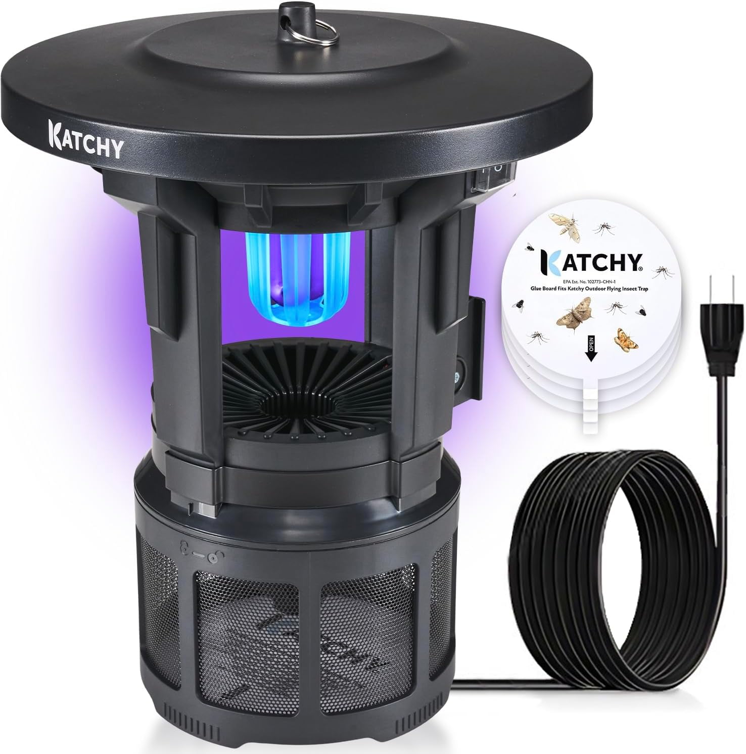 KATCHY Outdoor Insect Trap with Wall-Mounted Bracket - Non-Zapper Traps ...