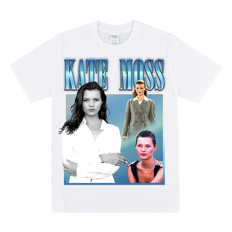 KATE MOSS Homage T-shirt For Women, Kate Moss Tribute Tshirt, Inspired ...