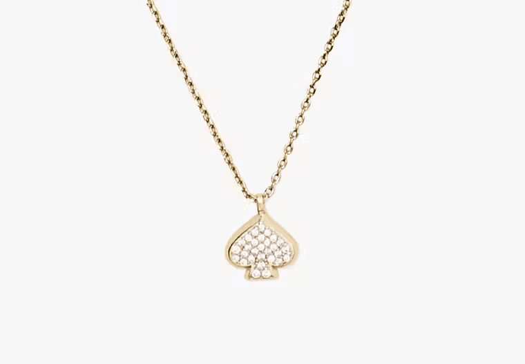 KATE SPADE NEW YORK Everyday Spade Pave Mini Pendant #O0RU3124 ...