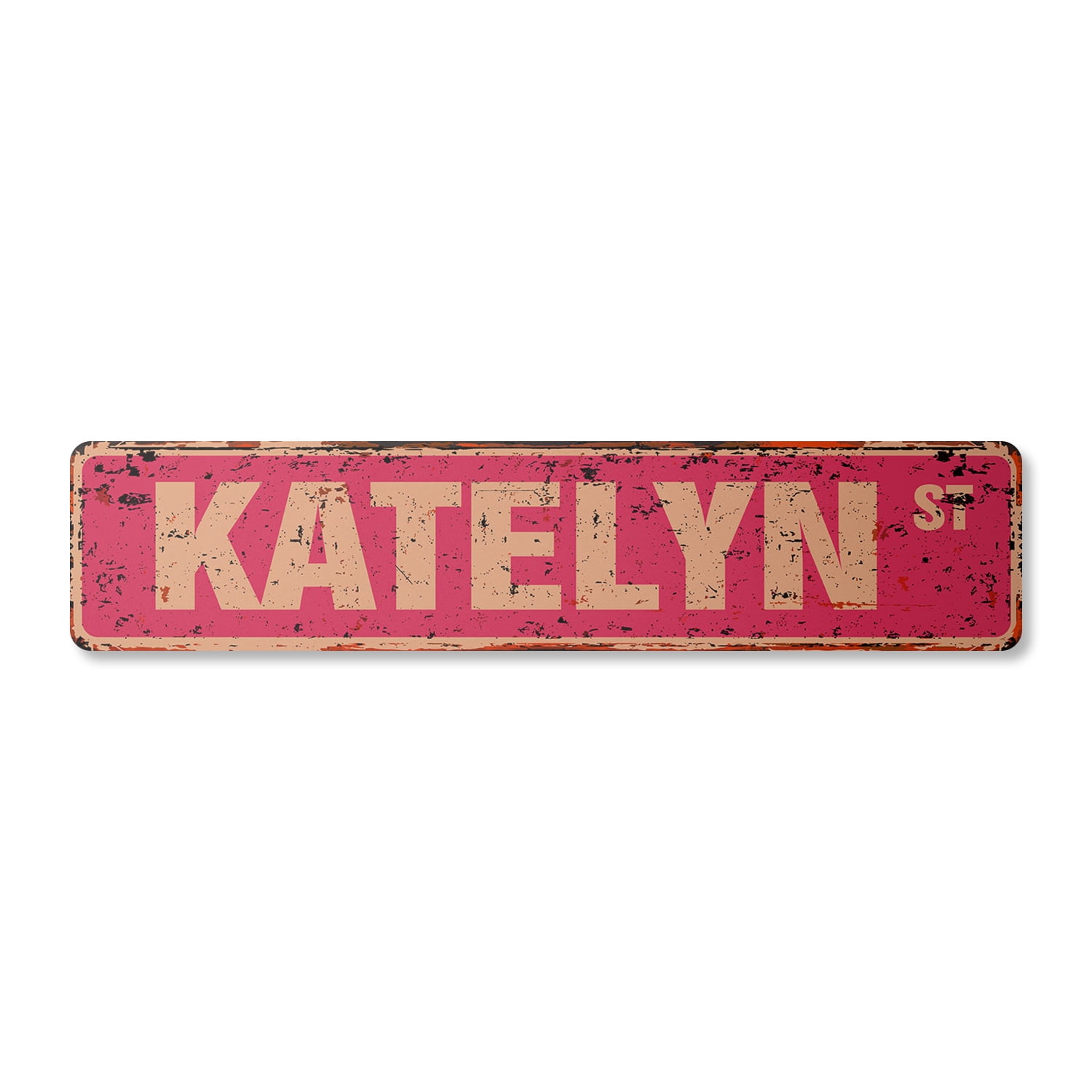 KATELYN Vintage Plastic Street Sign Childrens Name Room Sign | Indoor ...