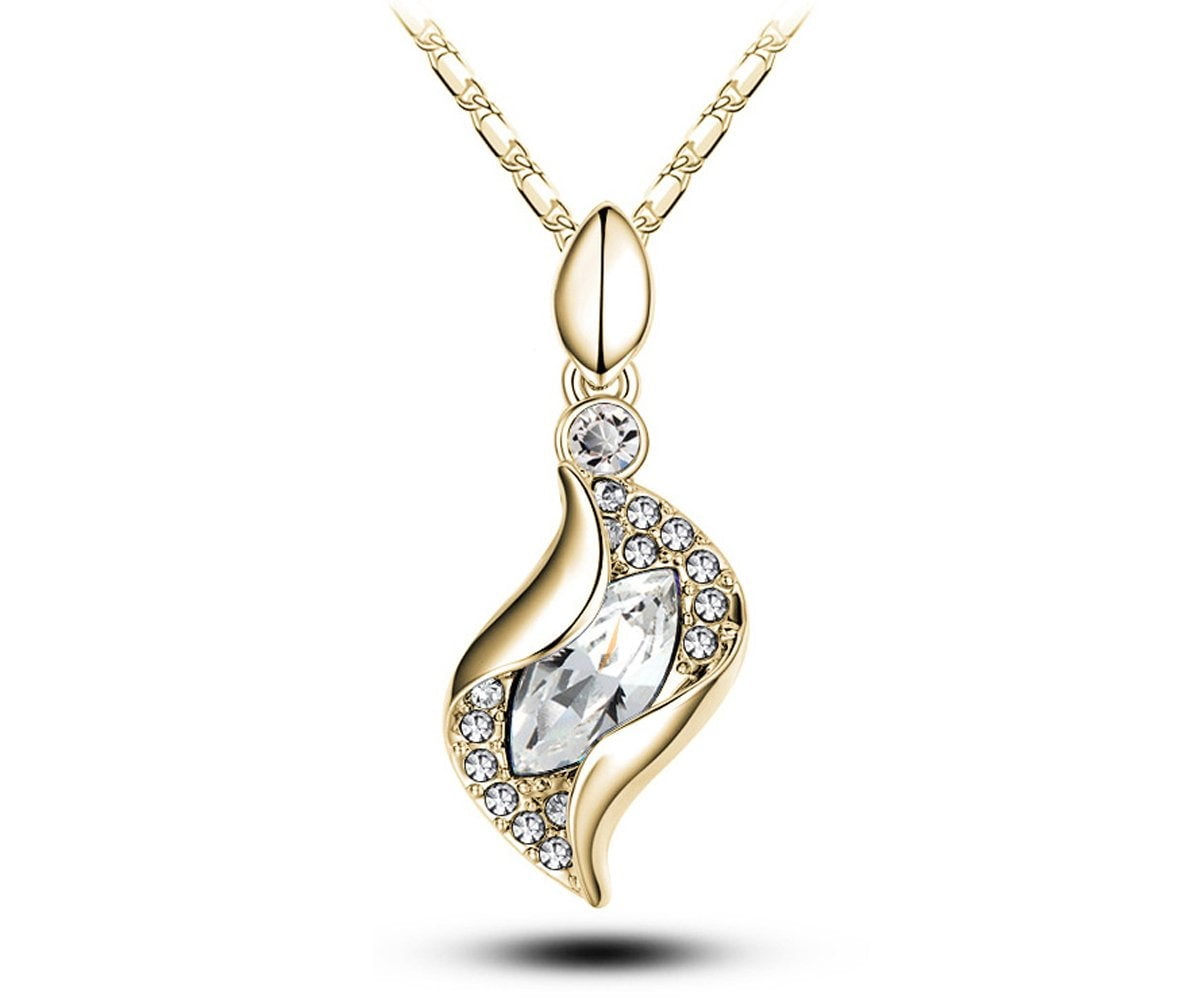 KATGI Fashion Angel Eye Teardrop Pendants Crystal Necklace - Walmart.com