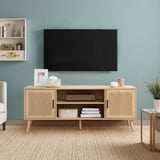 KATHY&BOB Minimalist Modern TV Stand for TV ups to 65", Wood ...