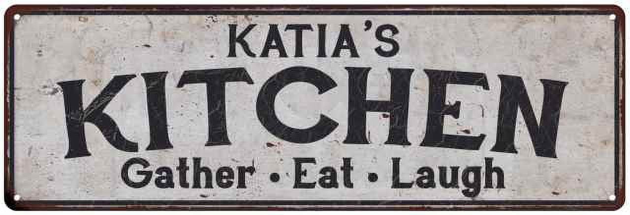 KATIA's Kitchen Gift Rustic Chic Decor Gift 6x18 Sign 206180051336 ...