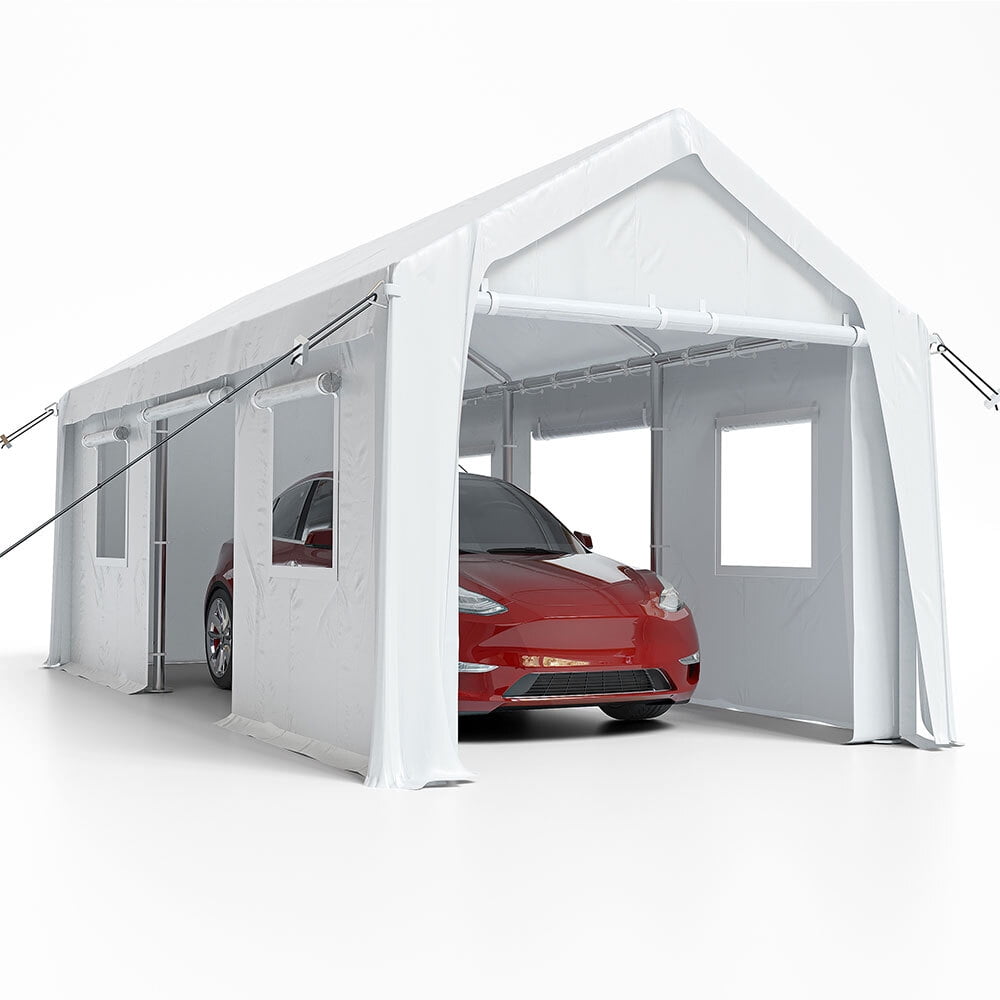 KATIDAP 13*20Ft Heavy Duty Steel Outdoor Carport,Storage Boat Shed ...