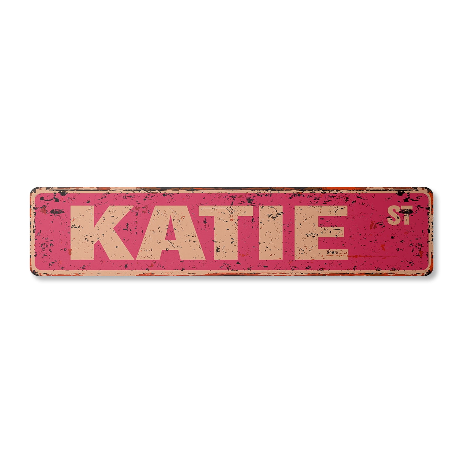 KATIE Vintage Plastic Street Sign Childrens Name Room Sign | Indoor ...