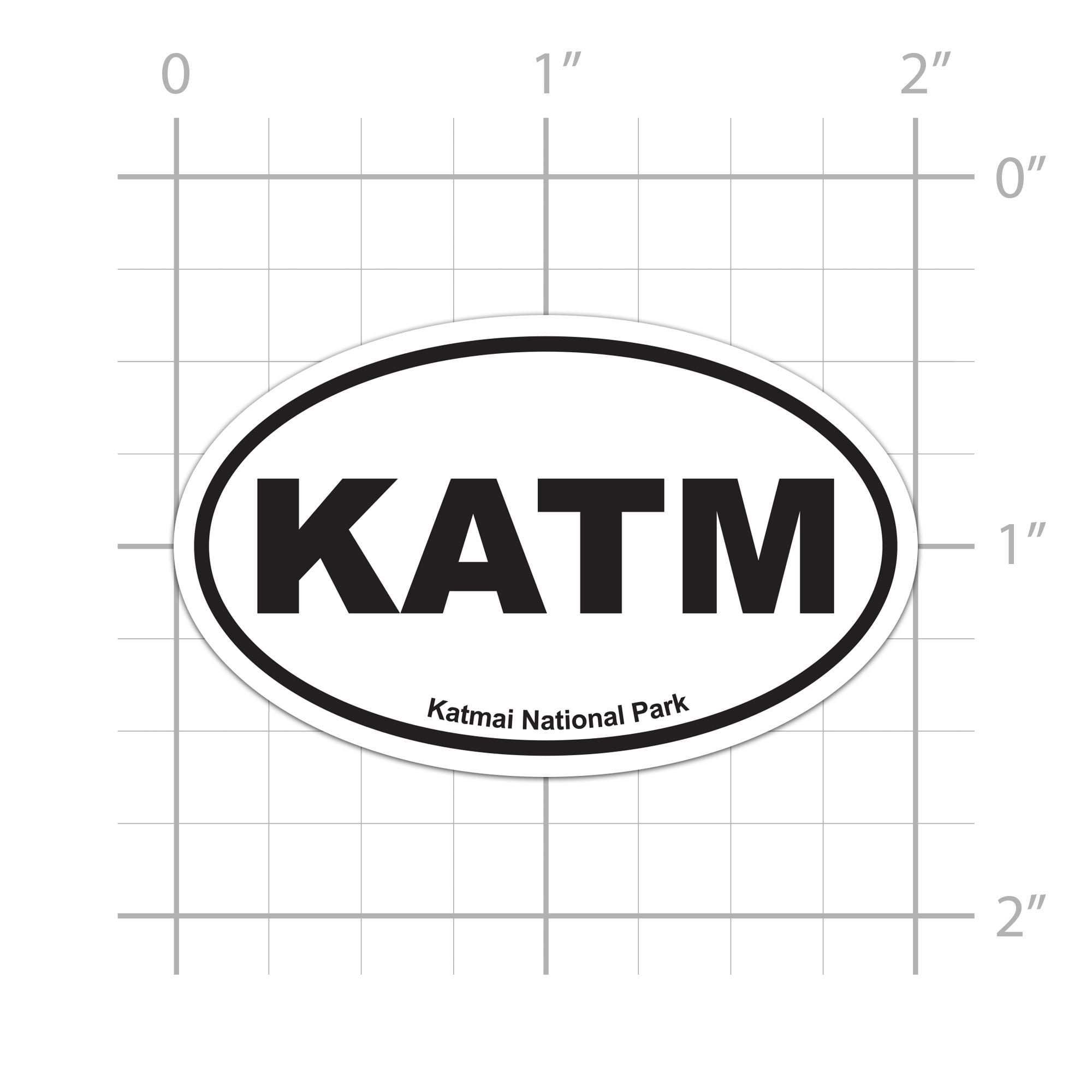 KATM Katmai National Park Sticker for water bottle phone tumbler hard ...