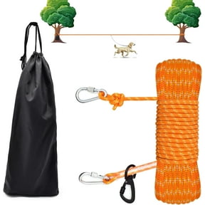 Dog Tie Out Runner for Yard, Trolley System for Large Dogs with 10ft ...