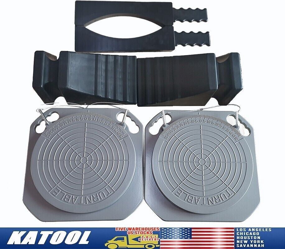 KATOOL One Pair Turntable Wheel Alignment Rotating Turn Plate Table 3D ...
