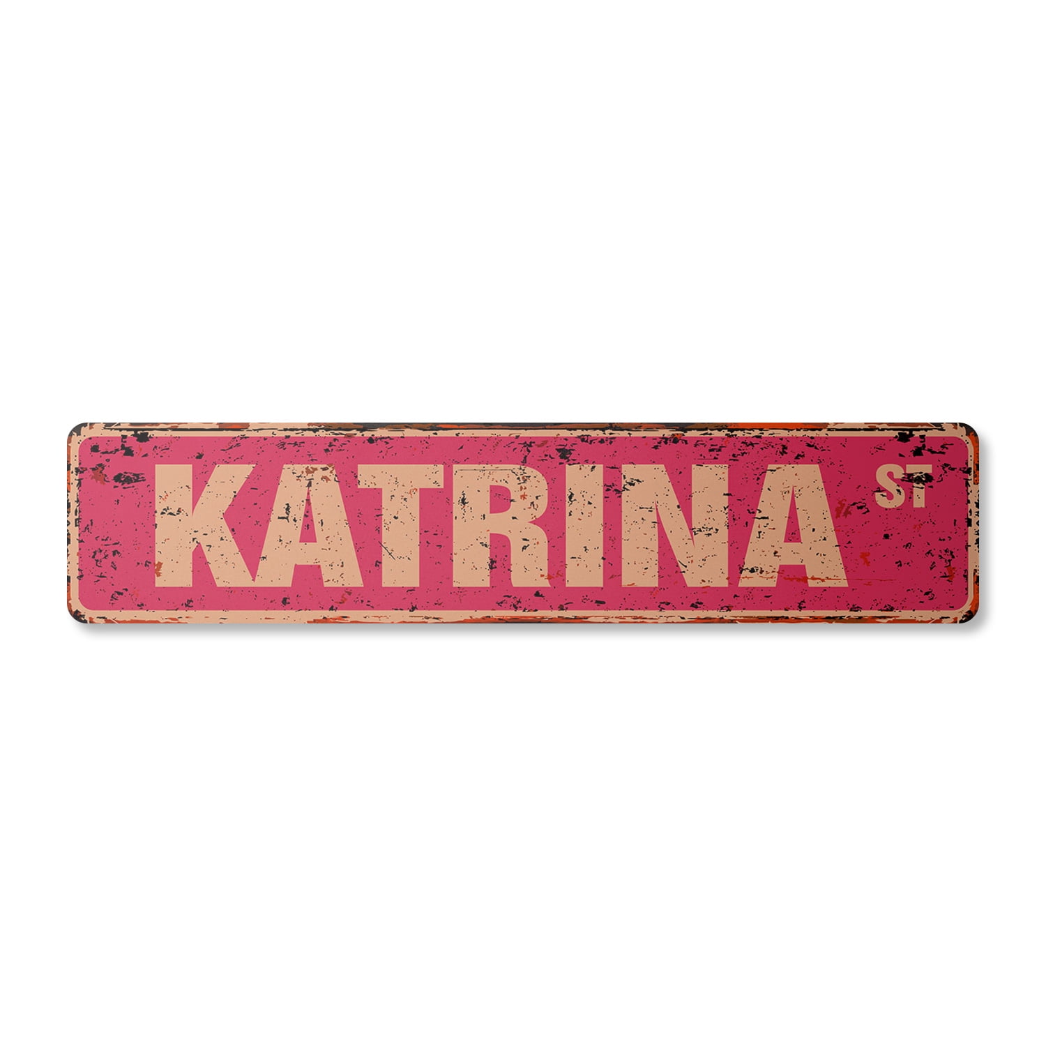 KATRINA Vintage Aluminum Street Sign Childrens Name Room Metal Sign ...