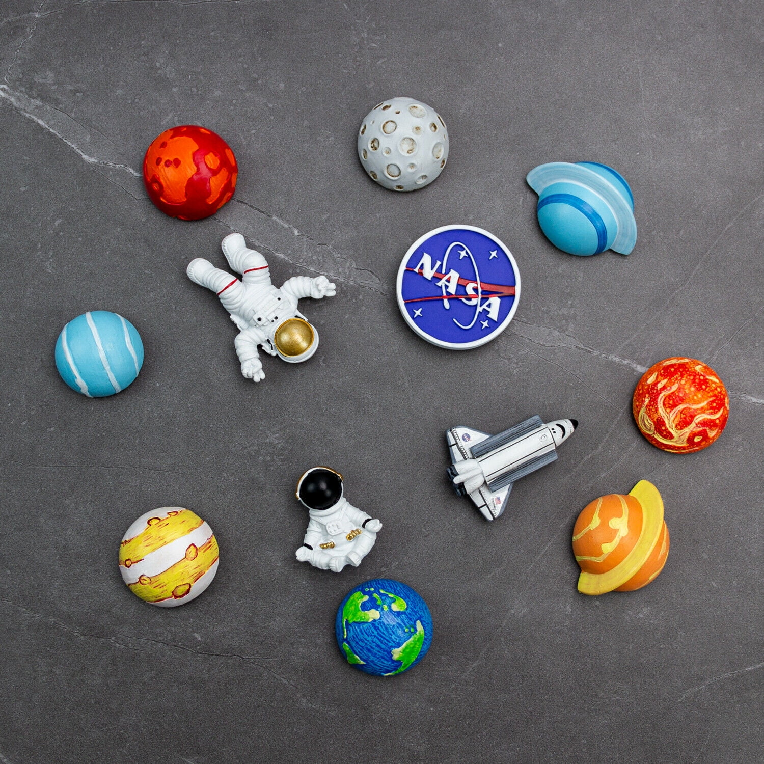 KAUKKO 12 Pcs Cute Fridge Magnet Astronaut Resin Fridge Magnets Set ...