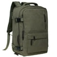 KAUKKO Canvas Travel Backpack, Personal Item Airline Approved, Carry On ...