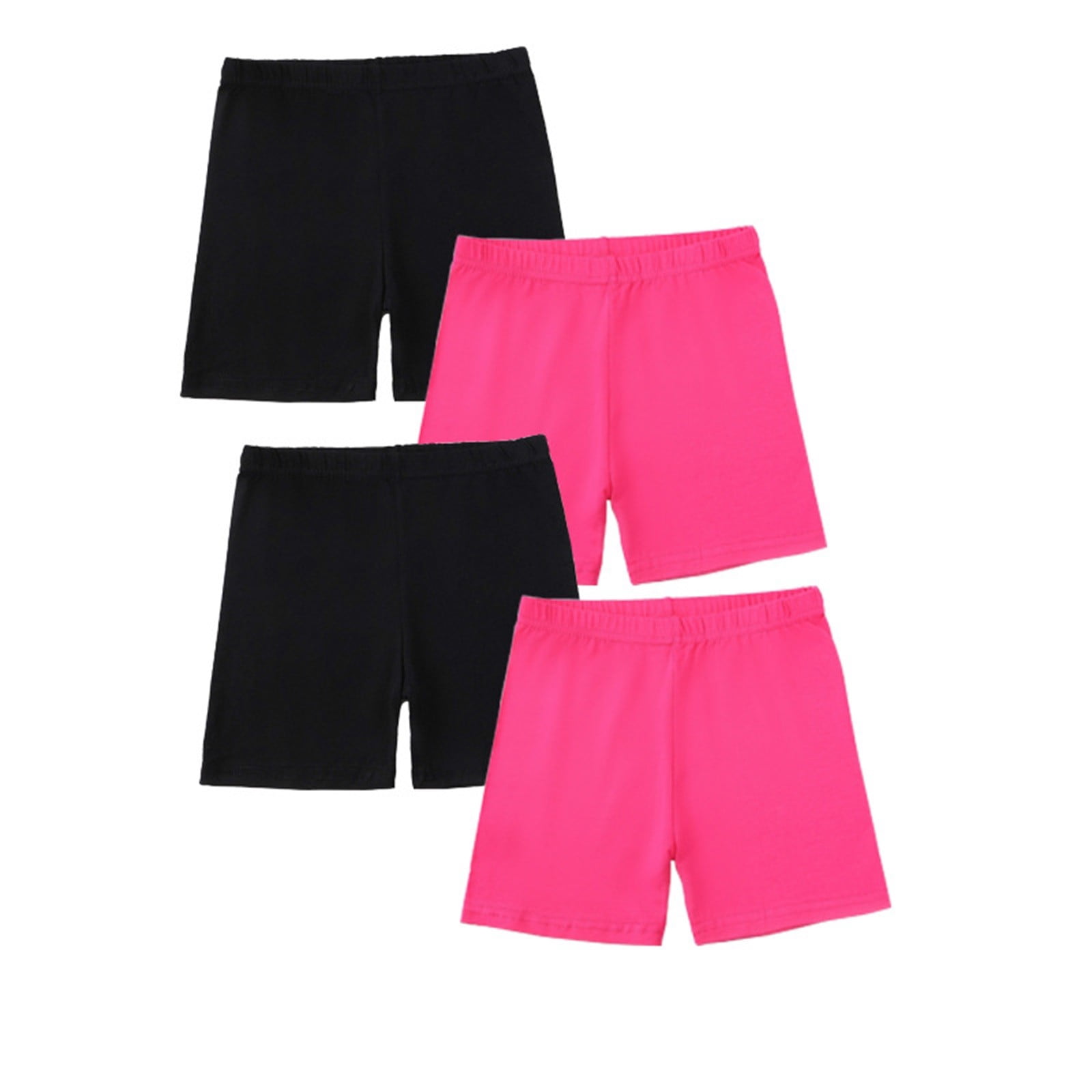 KAUOD 4 Pack Girls Bike Shorts High Waisted Under Dress Dance Cartwheel ...