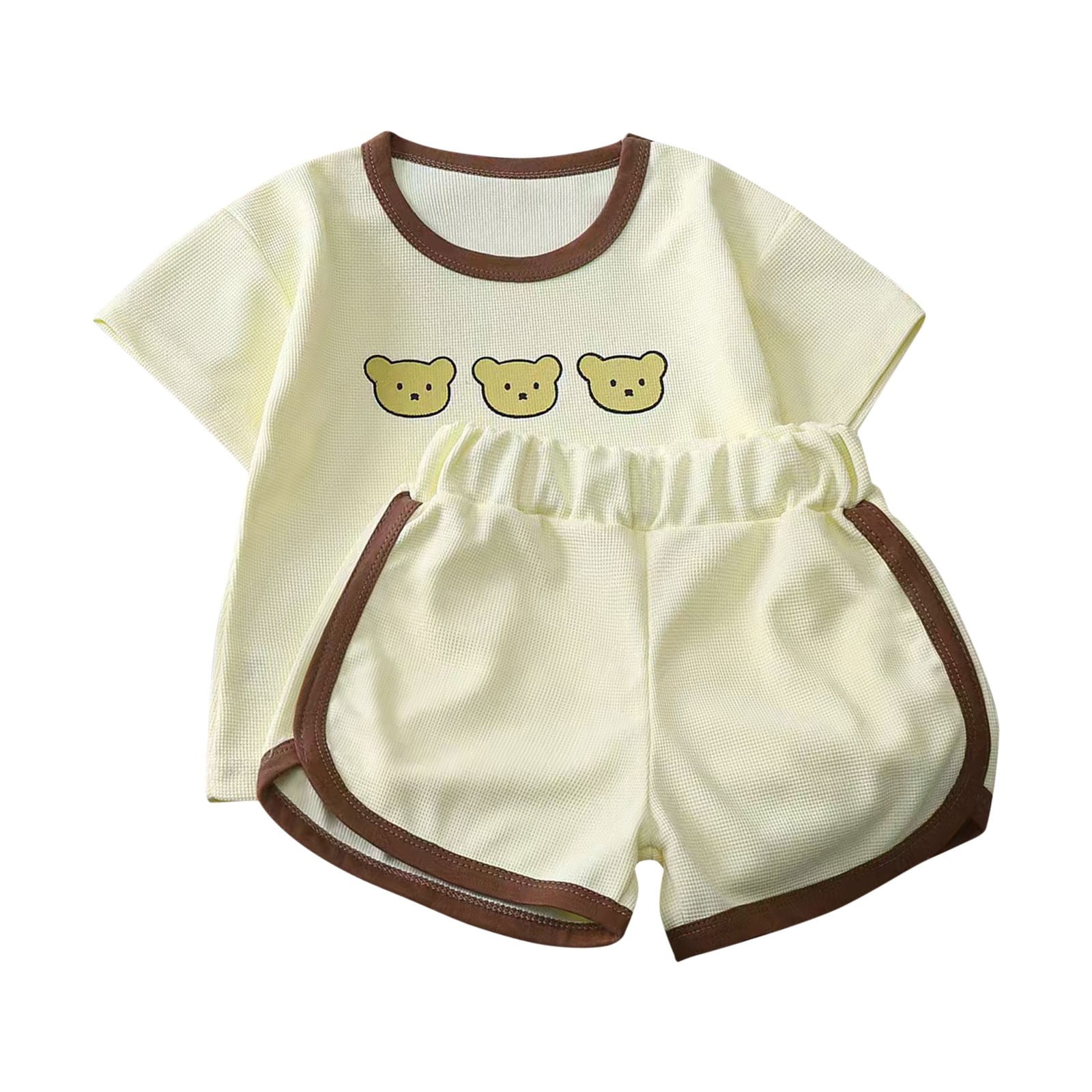 KAUOD Children's Short Sleeved Shorts Spring Summer and Autumn Short ...