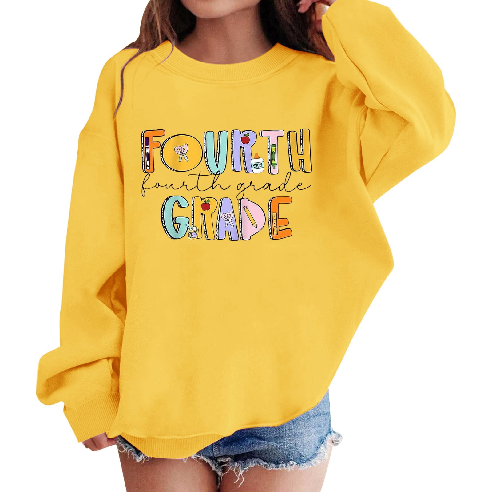 KAUOD First Day of School Outfits for Girls Fourth Grade Kids Back to ...