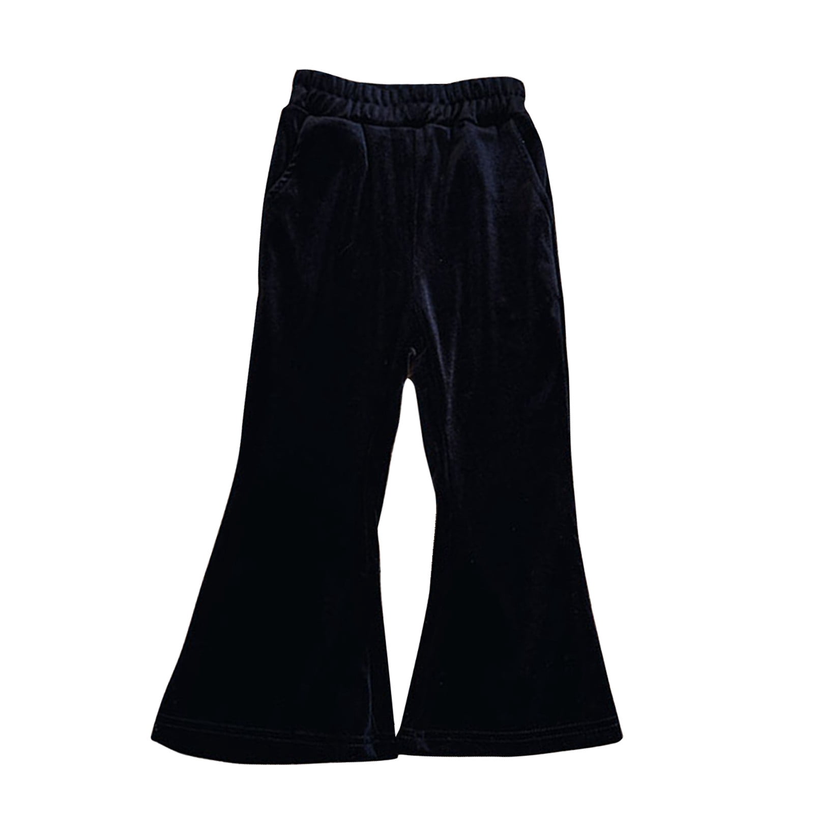 KAUOD Girls Velvet Flare Leggings Winter Thermal Bell-Bottom Tights ...