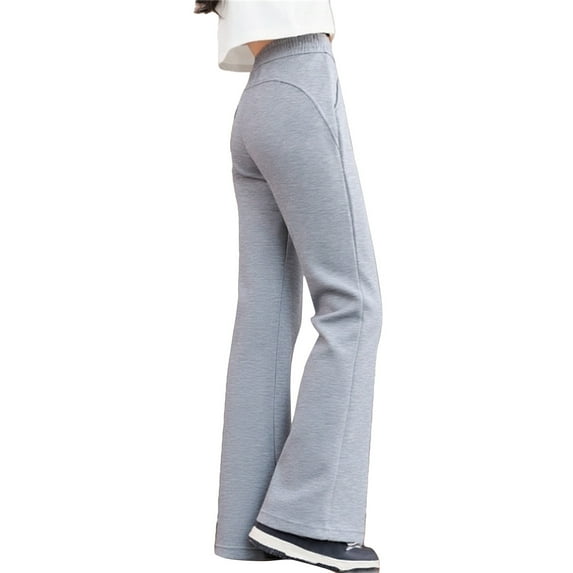 KAUOD Girls Wide Leg Flared Sweatpants Elastic Waist Baggy School ...