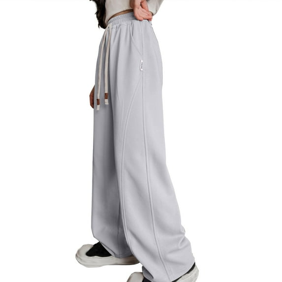 KAUOD Girls Wide Leg Sweatpants Spring Fall Baggy Drawstring Elastic ...