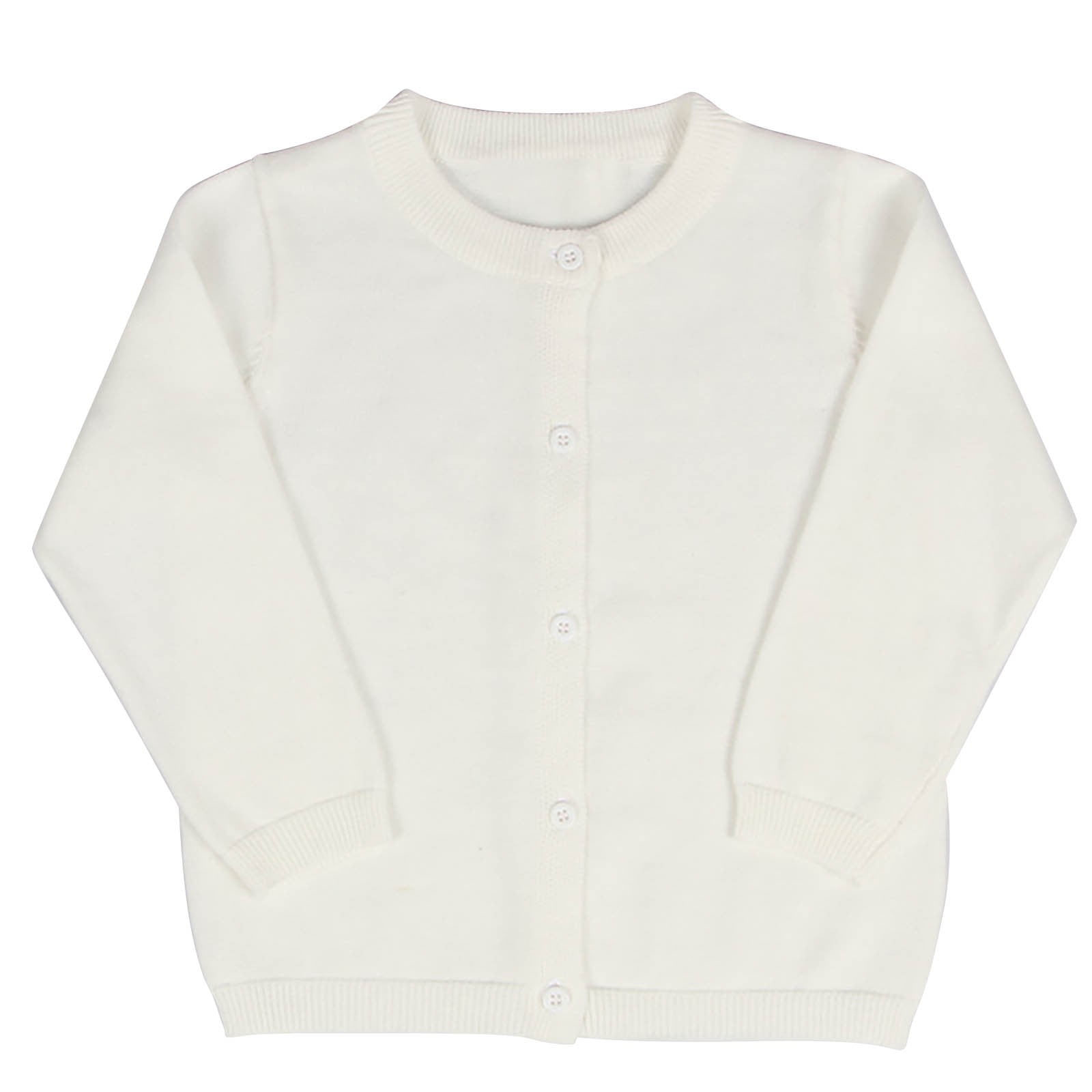 KAUOD Kids Girls Knit Cardigan Long Sleeve Soft Buttons Open Front ...