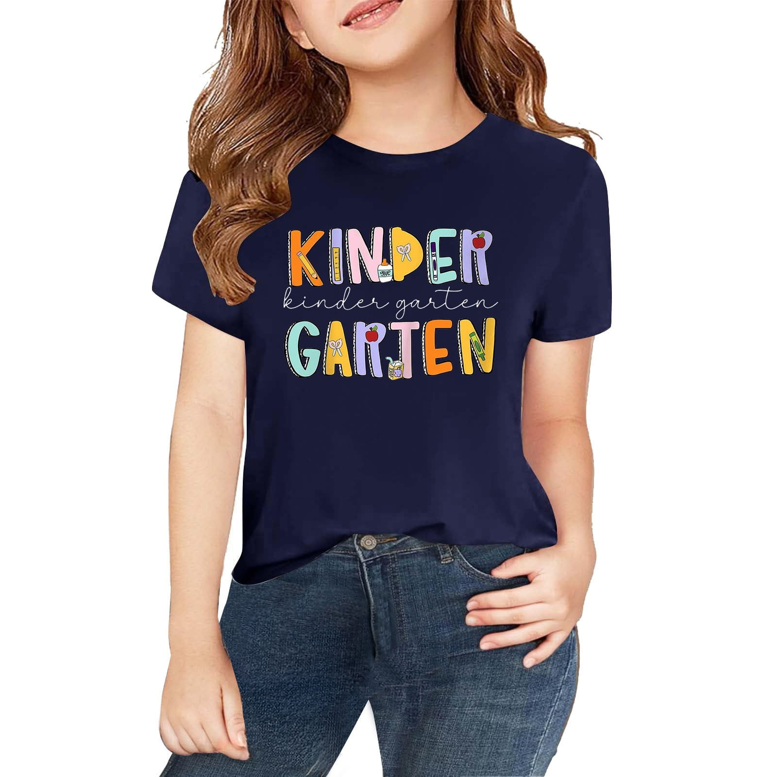 KAUOD Kindergarten Shirts for Kids, Girls Boys First Day of School T ...
