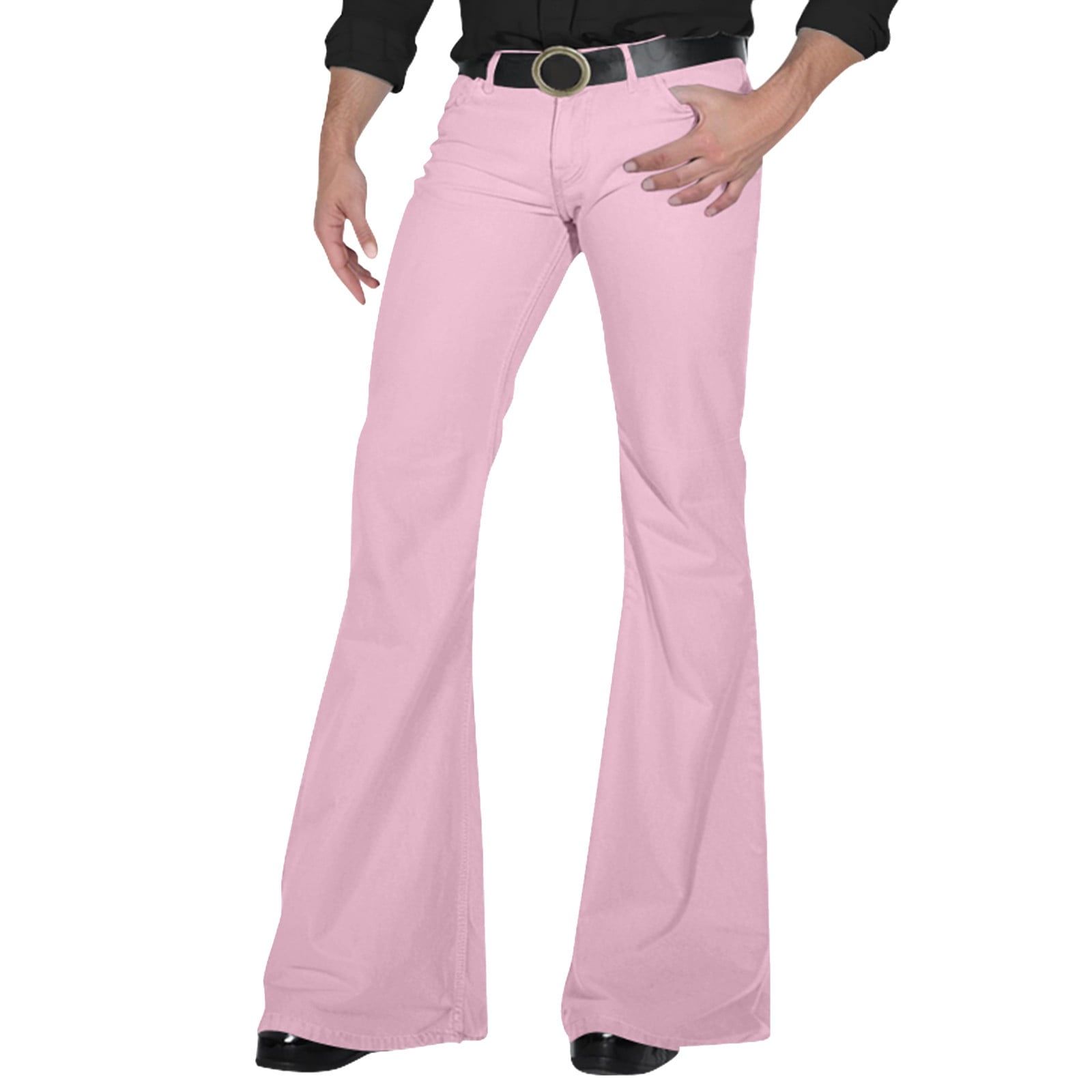 KAUOD Men's Bell Bottom Pants Men's Relaxed Stretch Vintage 60s 70s ...