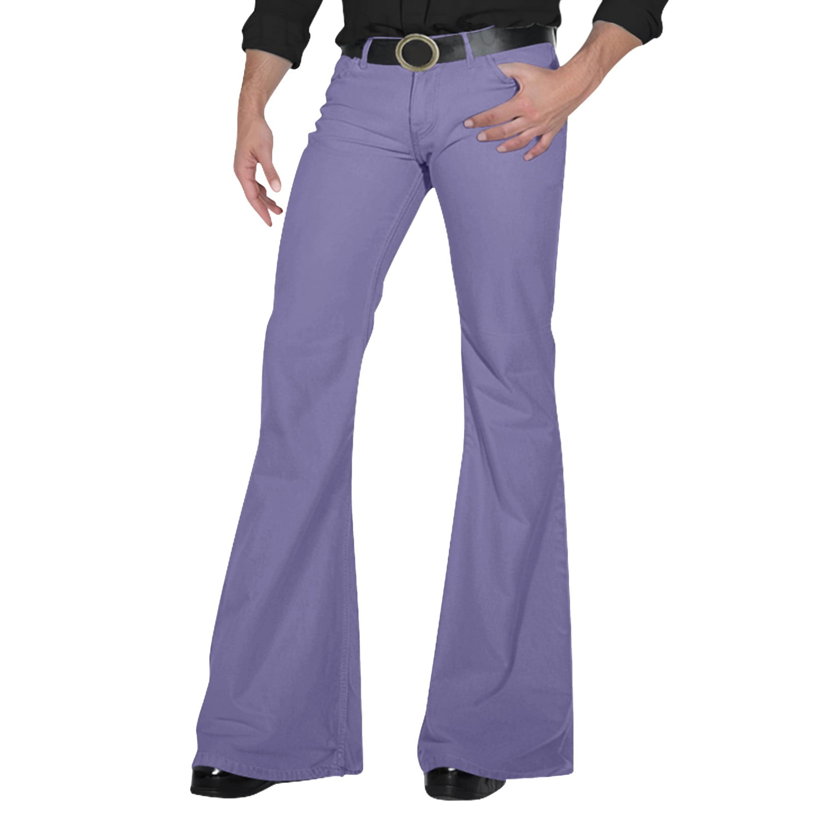 KAUOD Men's Bell Bottom Pants Men's Relaxed Stretch Vintage 60s 70s ...
