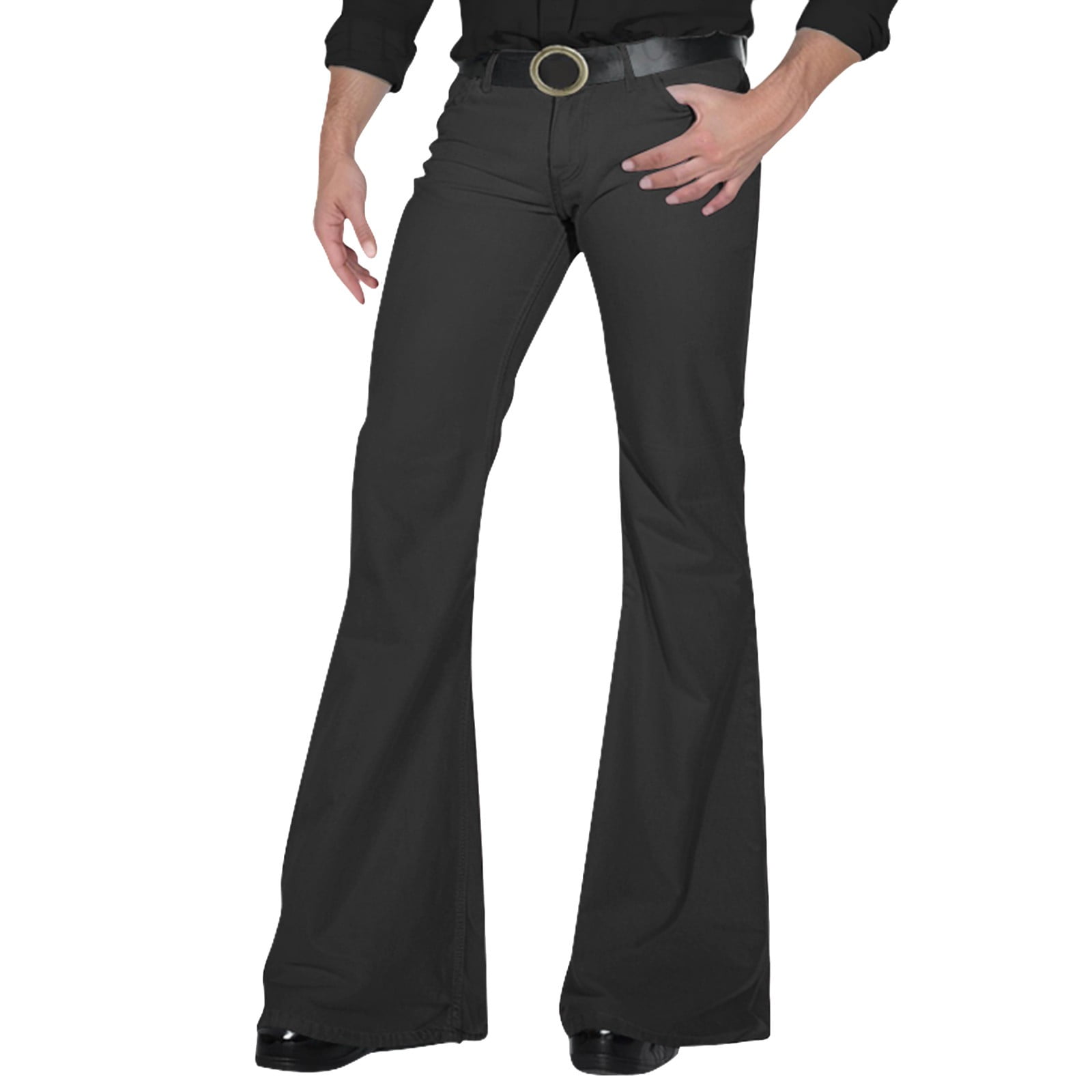 KAUOD Men's Bell Bottom Pants Men's Relaxed Stretch Vintage 60s 70s ...