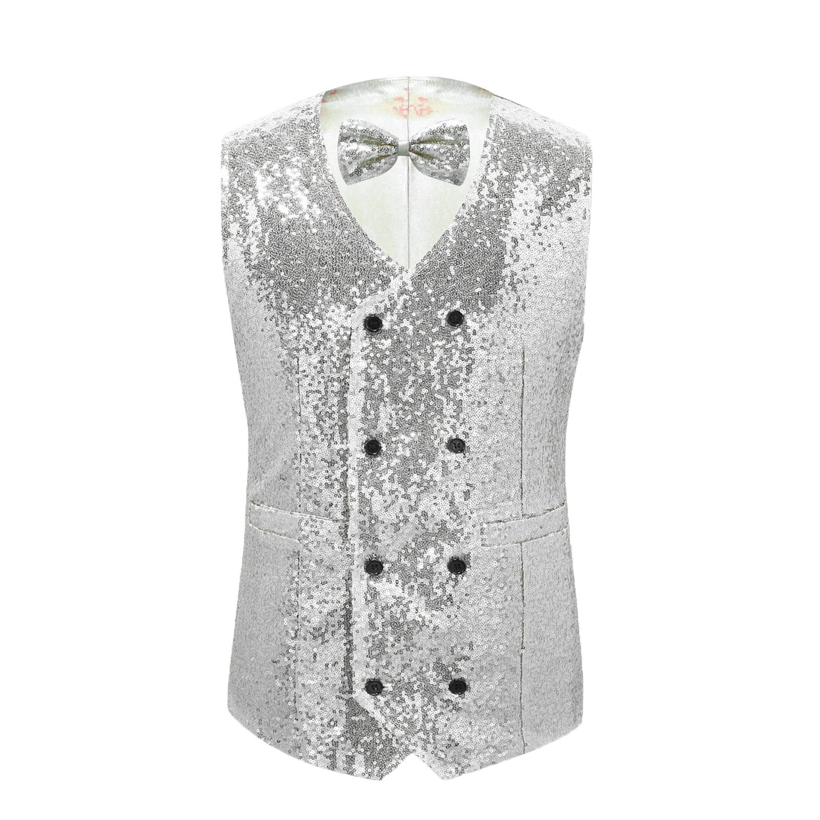 KAUOD Mens Victorian Vest Men's Double Breasted Suit Vest Lightweight ...